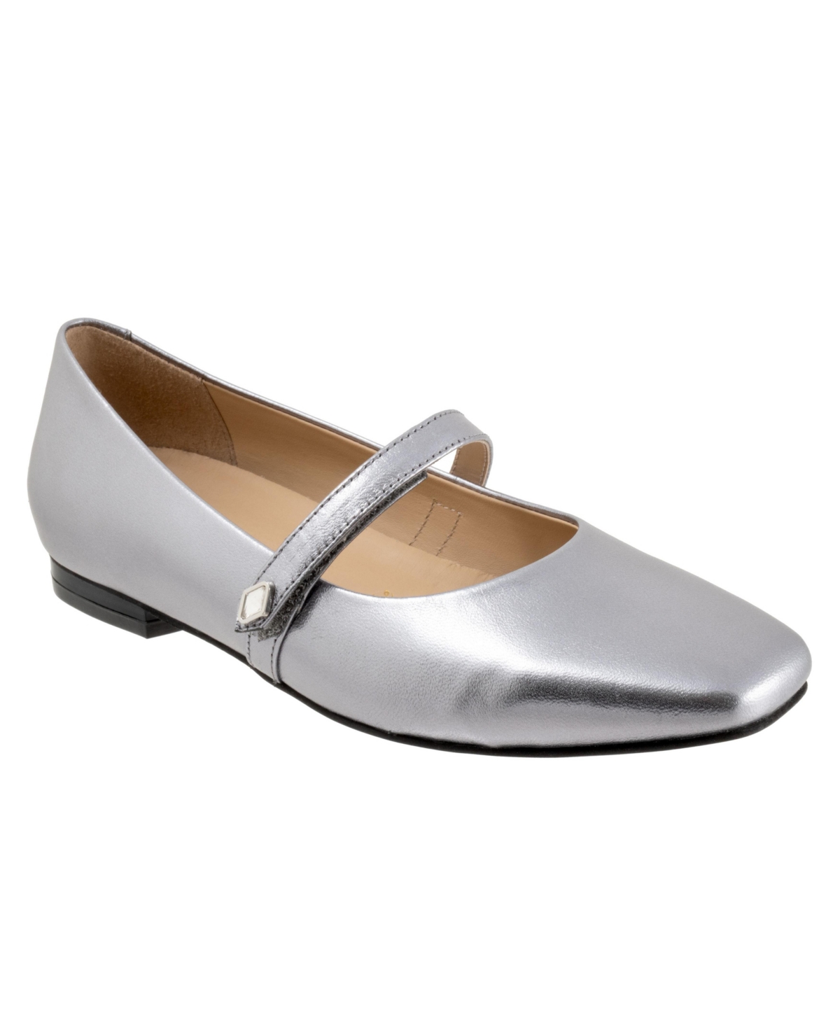 Click here for Trotters Womens Hazel Flat - Pewter prices