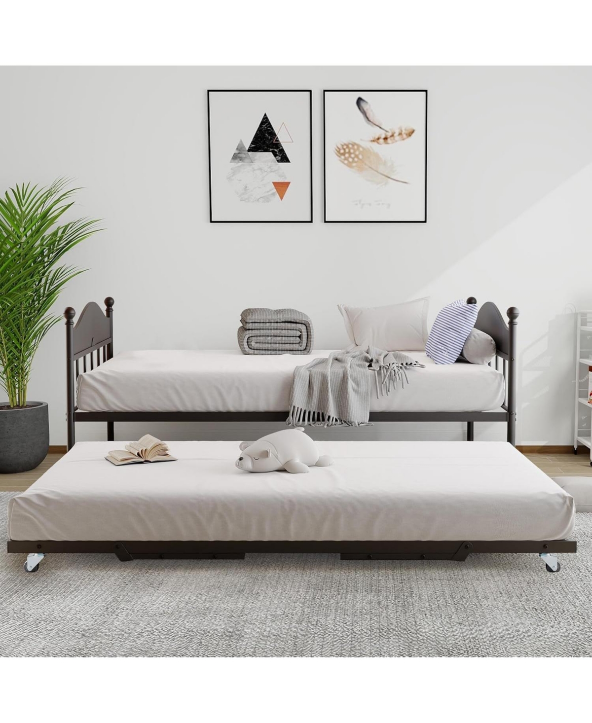 Click here for gaomon Twin Day Bed with Trundle Bed  Modern Sofa... prices