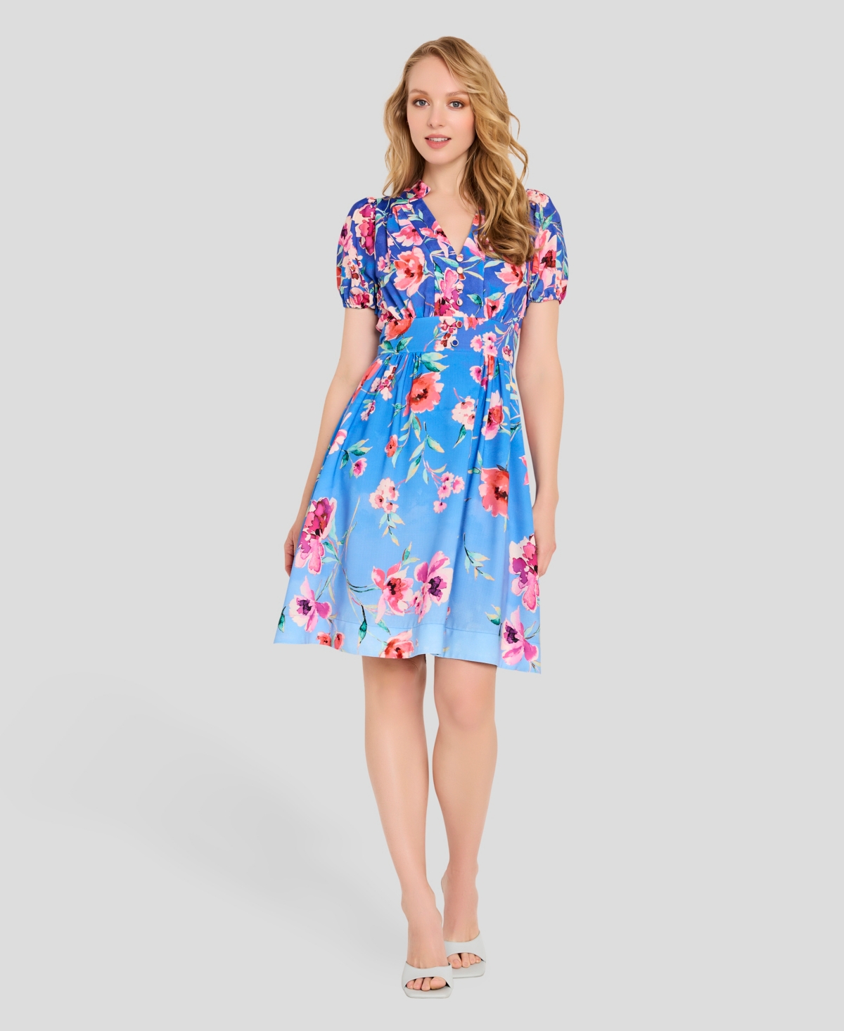 Click here for Tahari Asl Petite V-neck Short-Sleeve Dress - Peri... prices