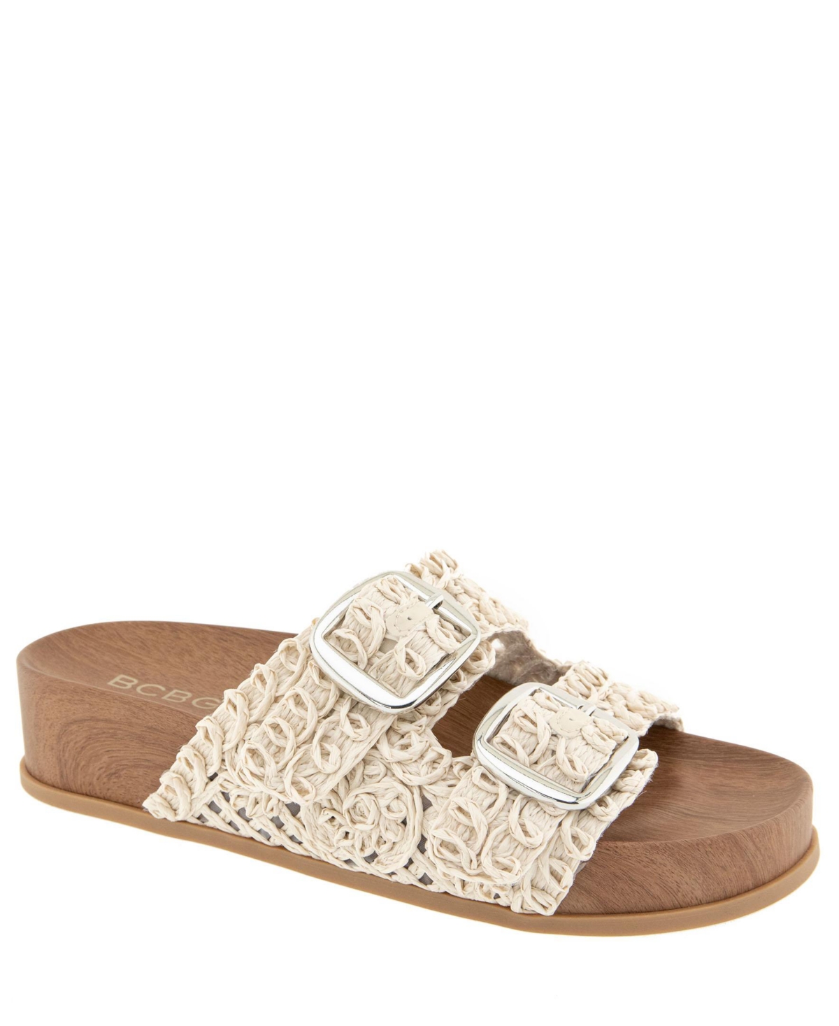 Click here for Bcbg Womens Sanzia Footbed Sandal - Ivory cream prices
