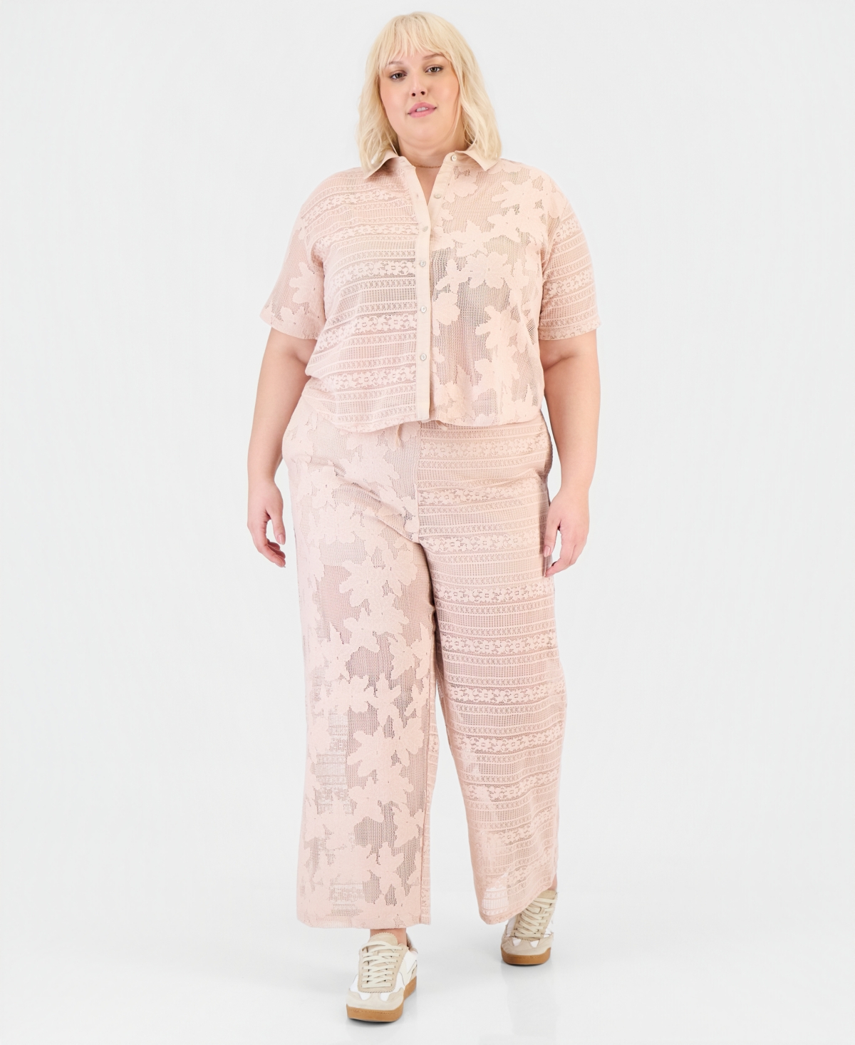 Click here for And Now This Trendy Plus Size Lace Drawstring-Wais... prices