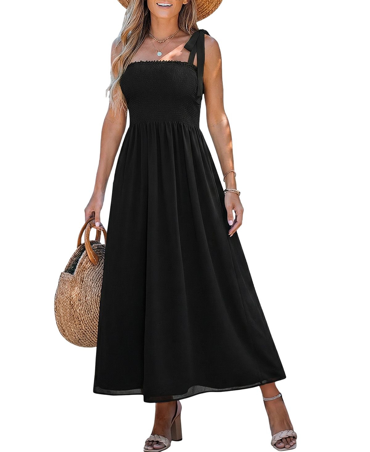 Click here for Cupshe Womens Flourish Maxi Beach Dress - Black prices