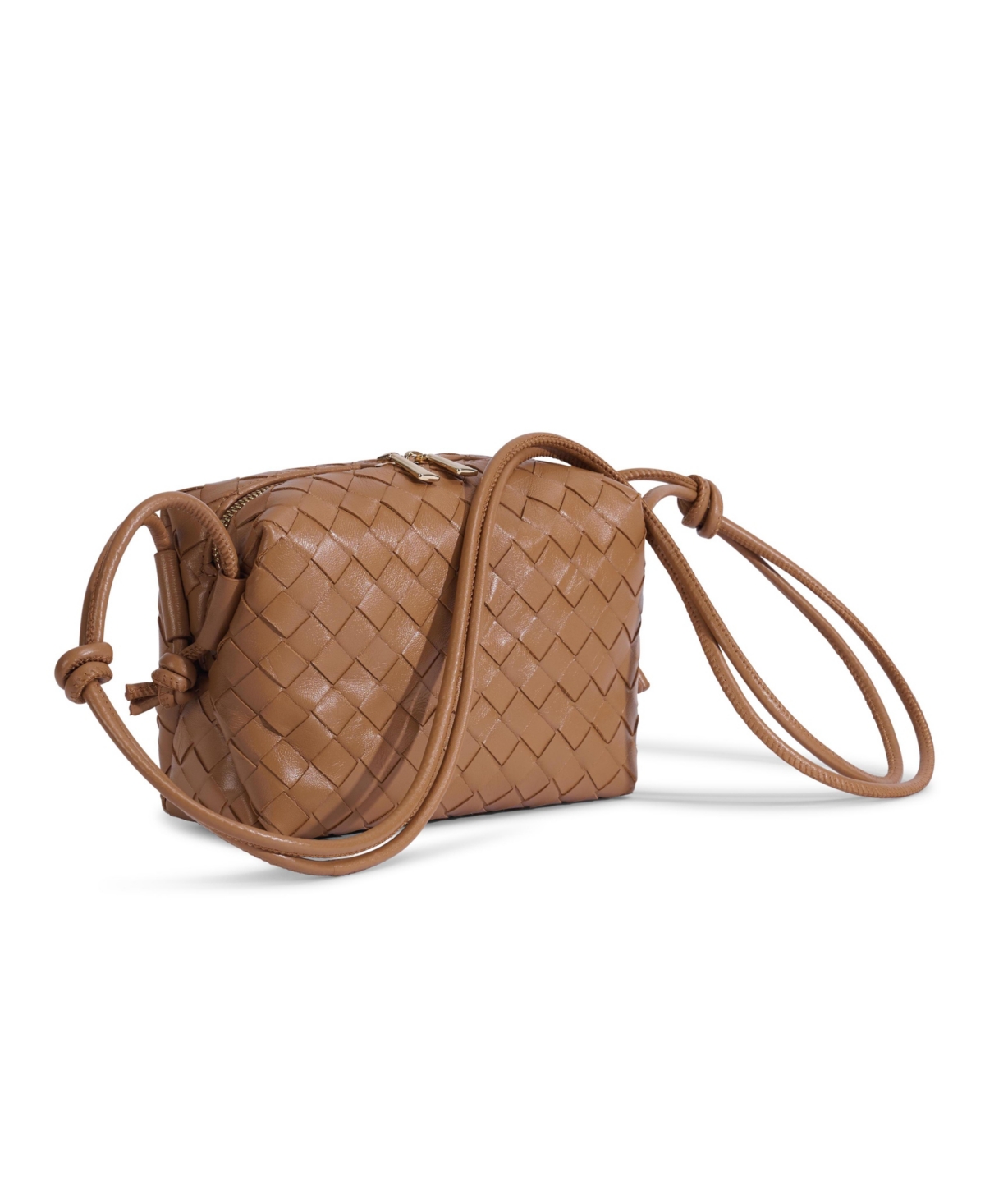 Click here for Furniq Uk Womens Tan Woven Leather Crossbody Bag -... prices