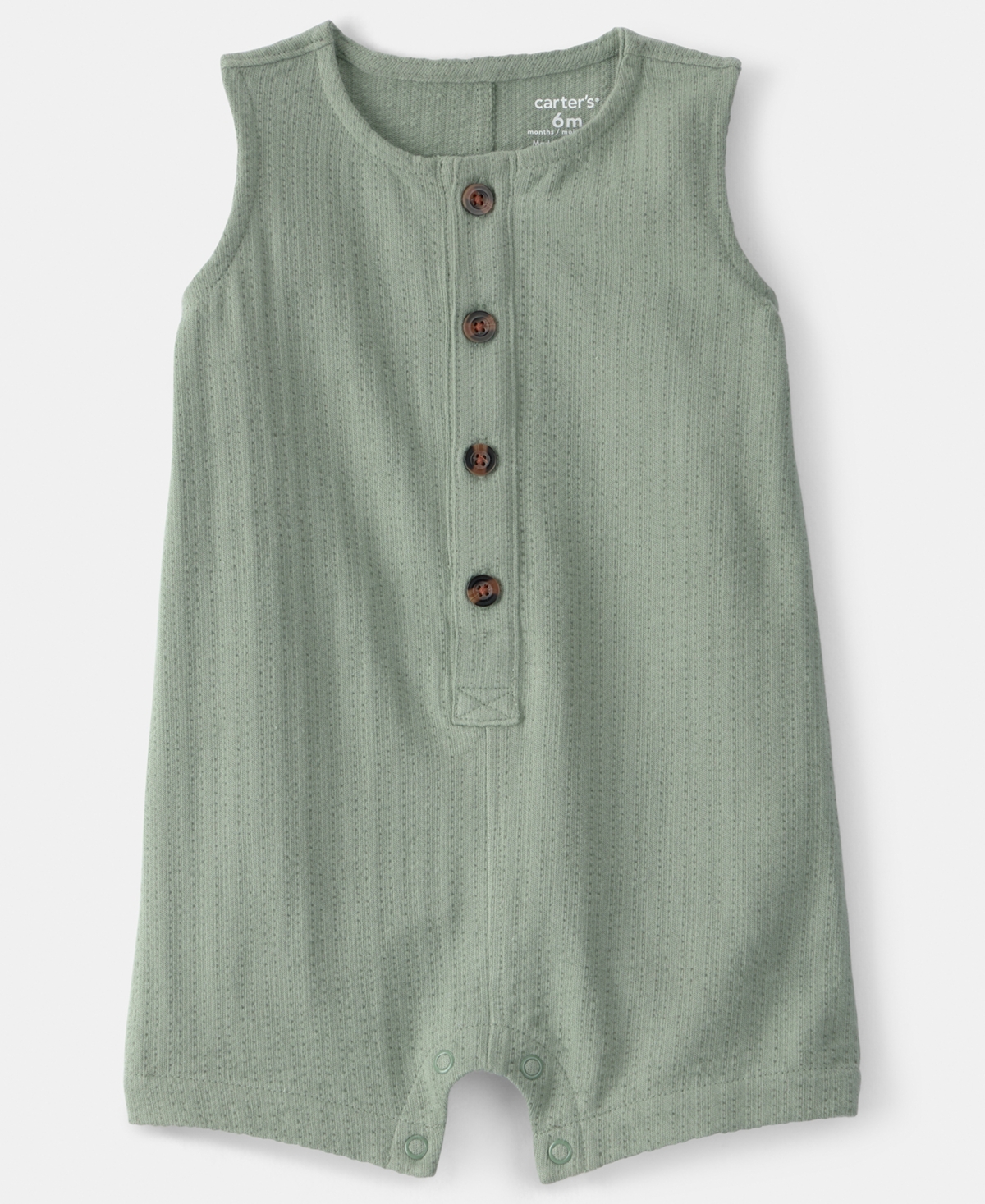 Click here for Carters Baby Boys Solid Sleeveless Romper - Green prices