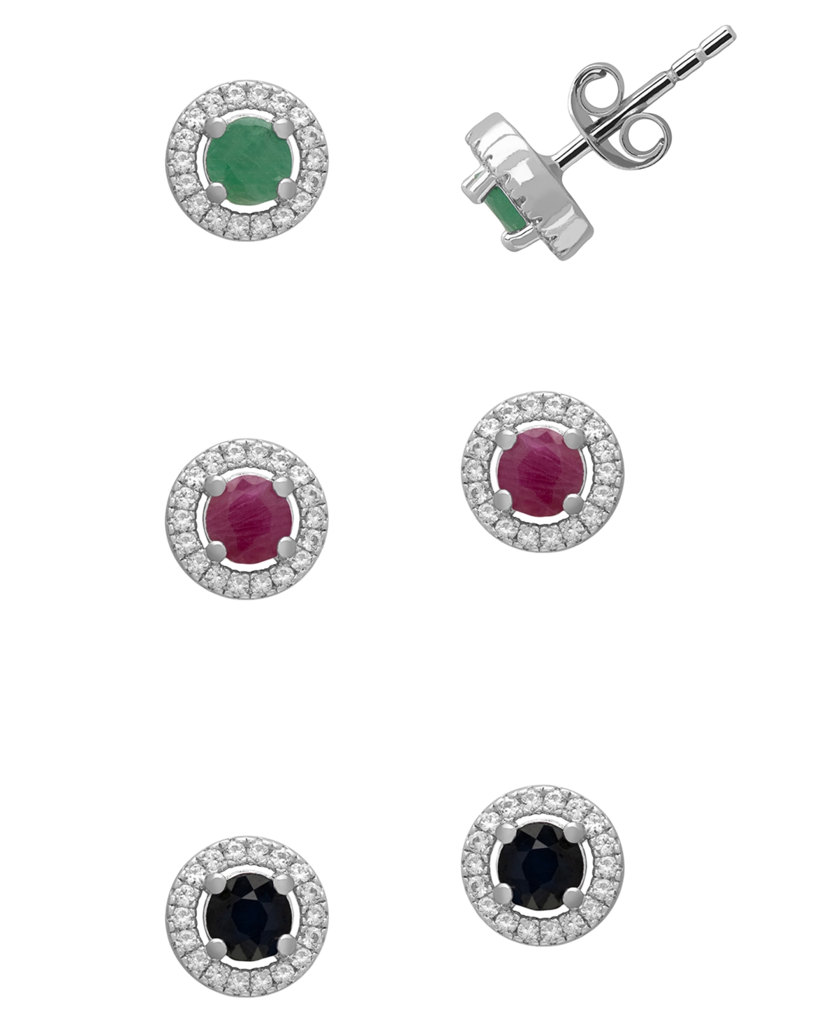 Click here for Macys 3-Pc. Emerald (0.54 ct. t.w.)  Ruby & Sapphi... prices