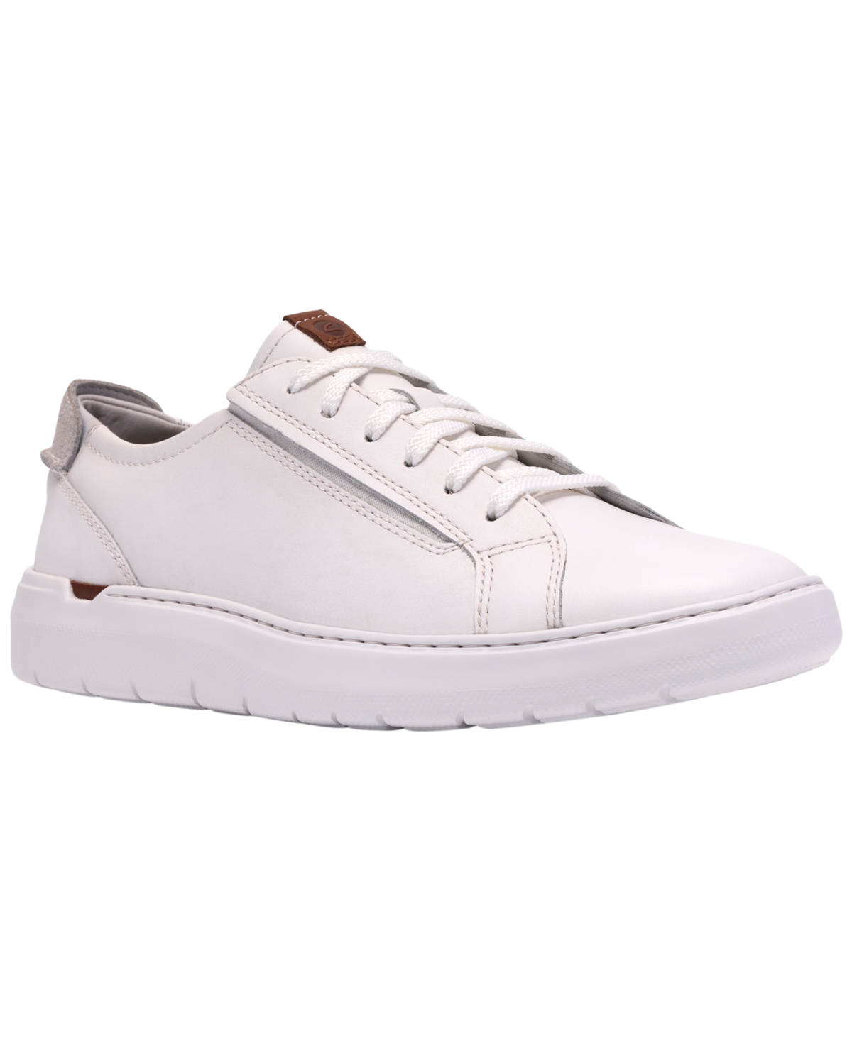 Click here for Clarks Mens Flexwell Lace-Up Sneakers - White prices