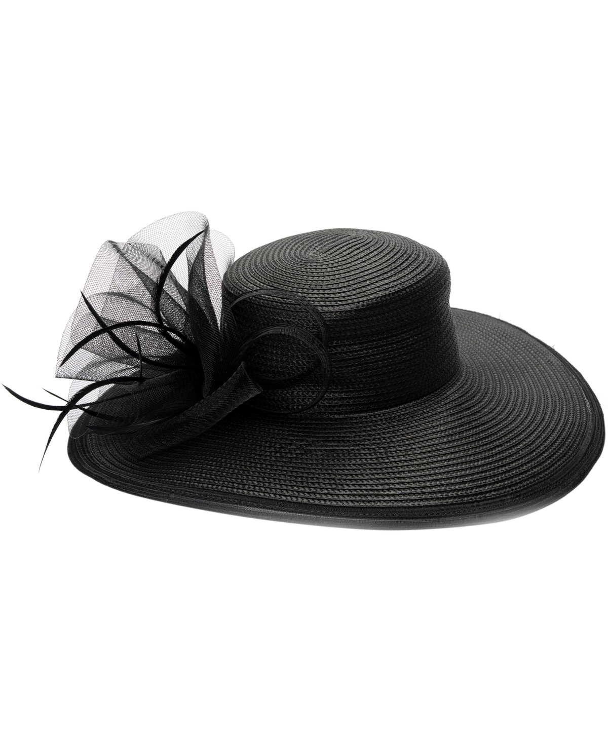 Click here for August Hats Sheer Edge Wide Brim Hat - Black prices