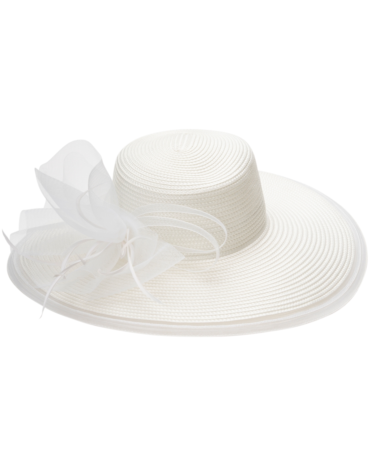 Click here for August Hats Sheer Edge Wide Brim Hat - White prices