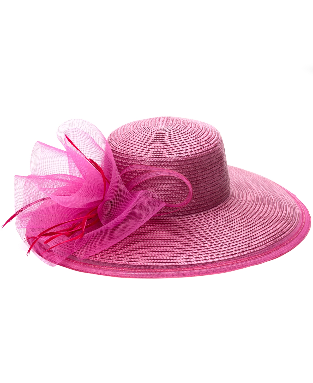 Click here for August Hats Sheer Edge Wide Brim Hat - Fuchsia prices