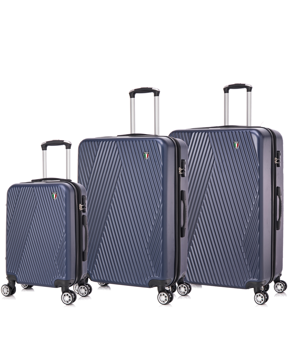 Click here for Tucci Italy Colpi 3-Pc. Hardside Luggage Set - Blu... prices