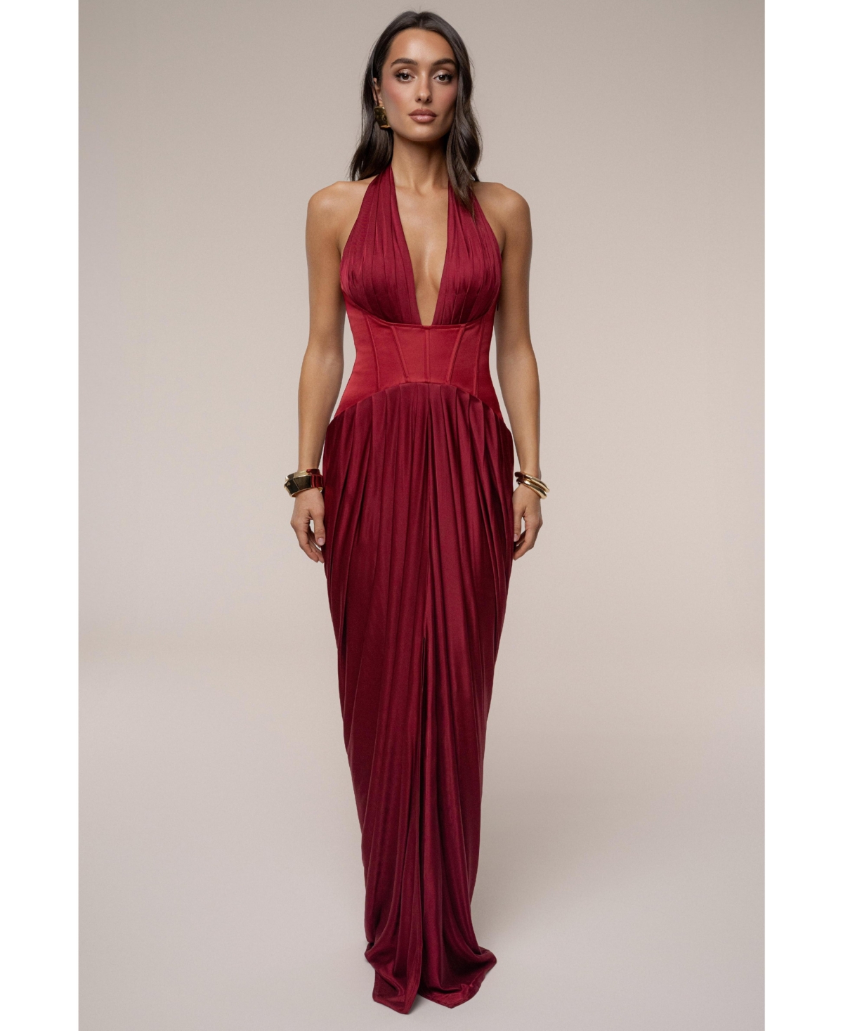 Click here for Jluxlabel Womens Drape And Destiny Maxi Dress - Re... prices
