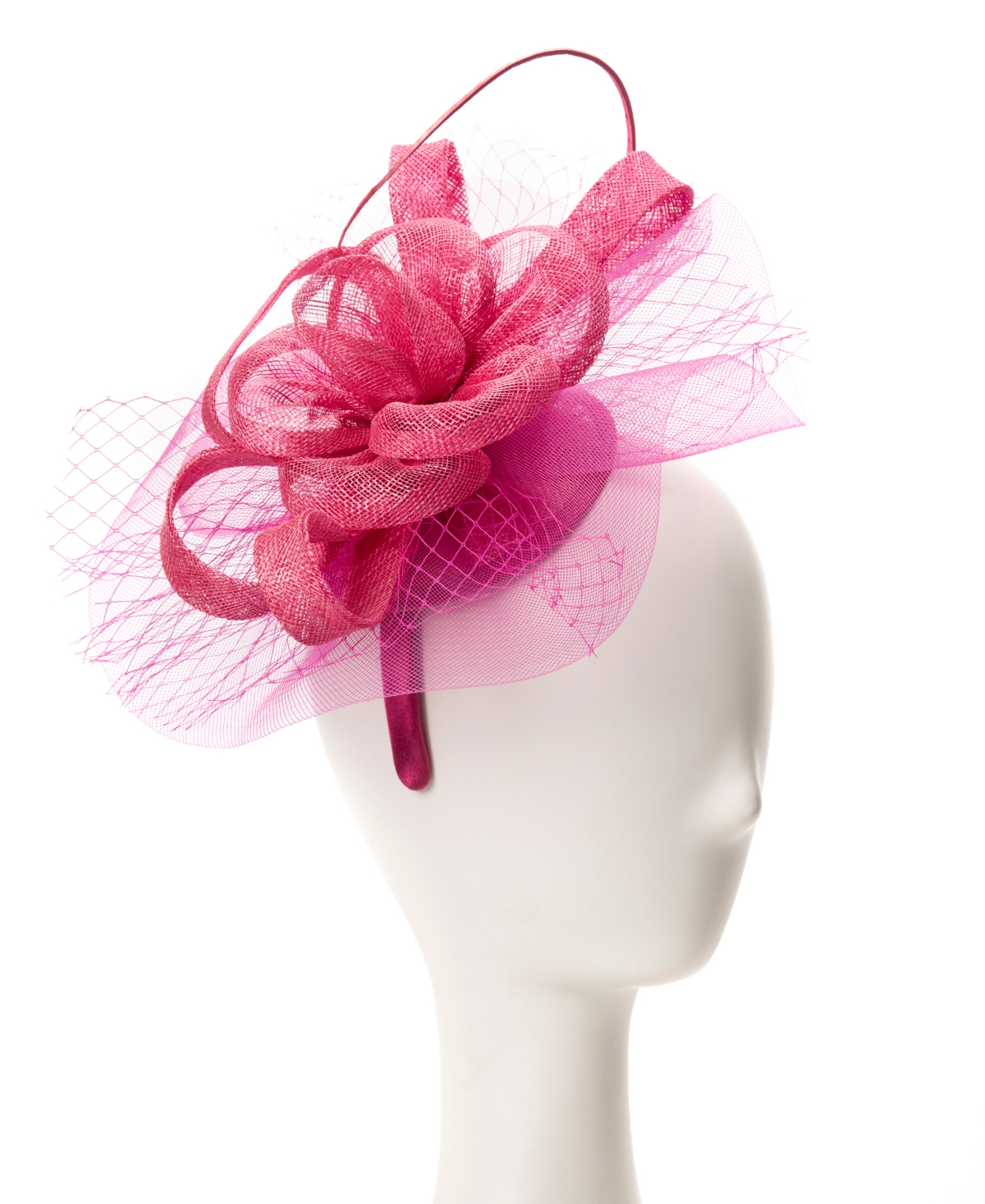 Click here for August Hats Sinamat Swirl Net Fascinator Hat - Fuc... prices