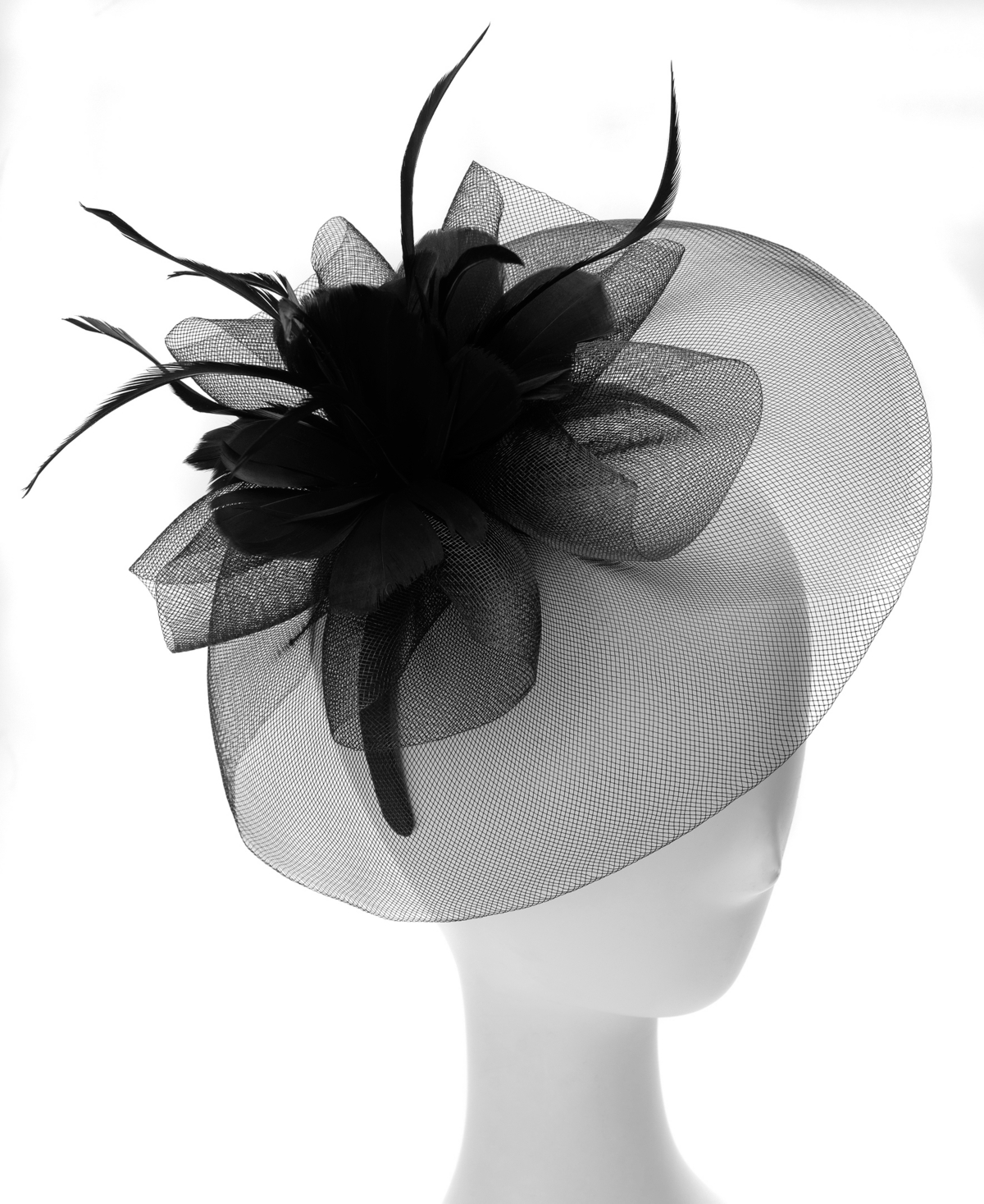 Click here for August Hats Feather Flower Net Fascinator Hat - Bl... prices