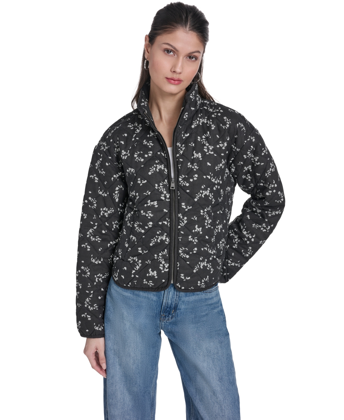 Click here for Levis Womens Quilted Short Liner Zipper Jacket - B... prices