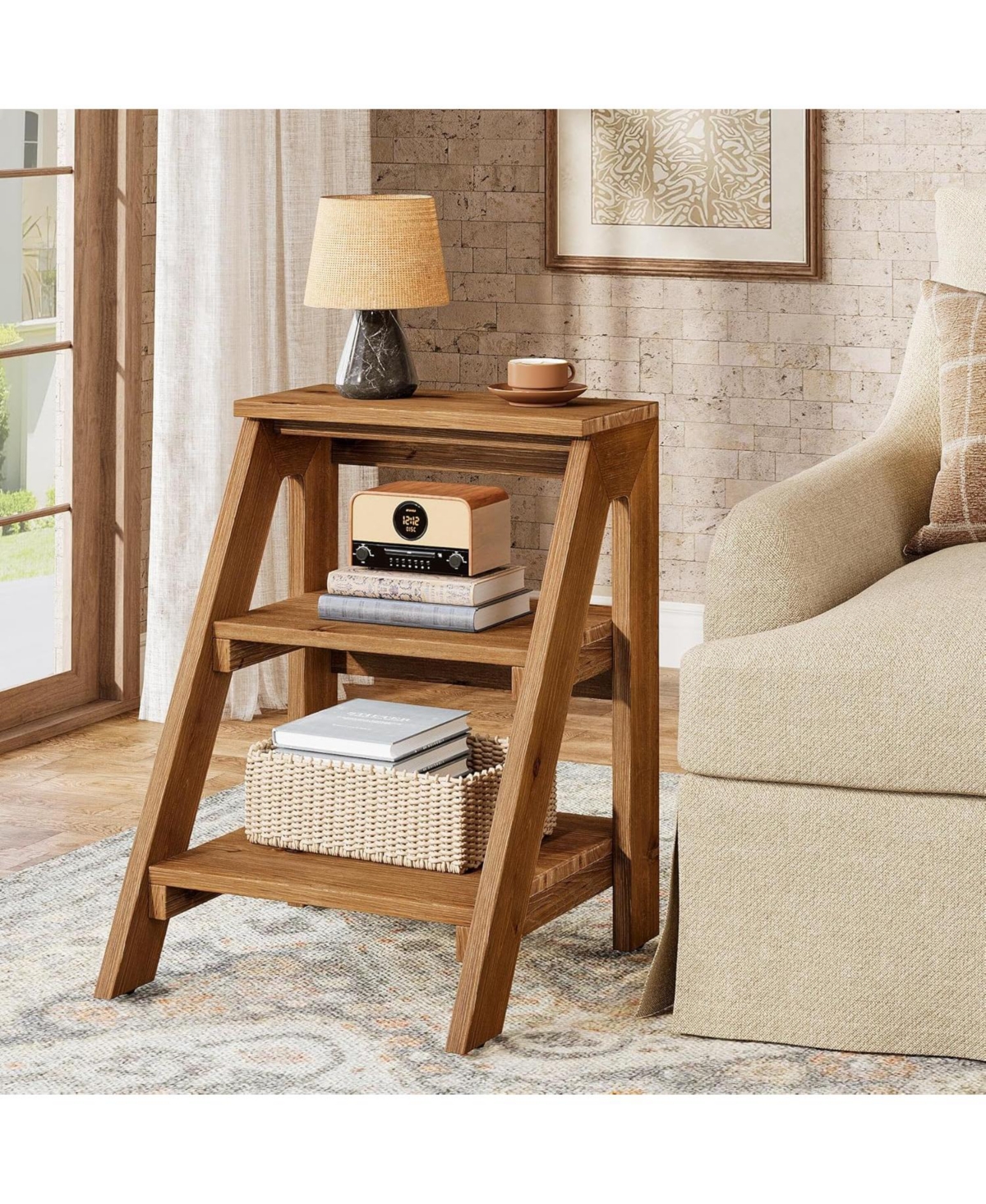Click here for Tribesigns Solid Wood End Table  3-Tier Farmhouse... prices
