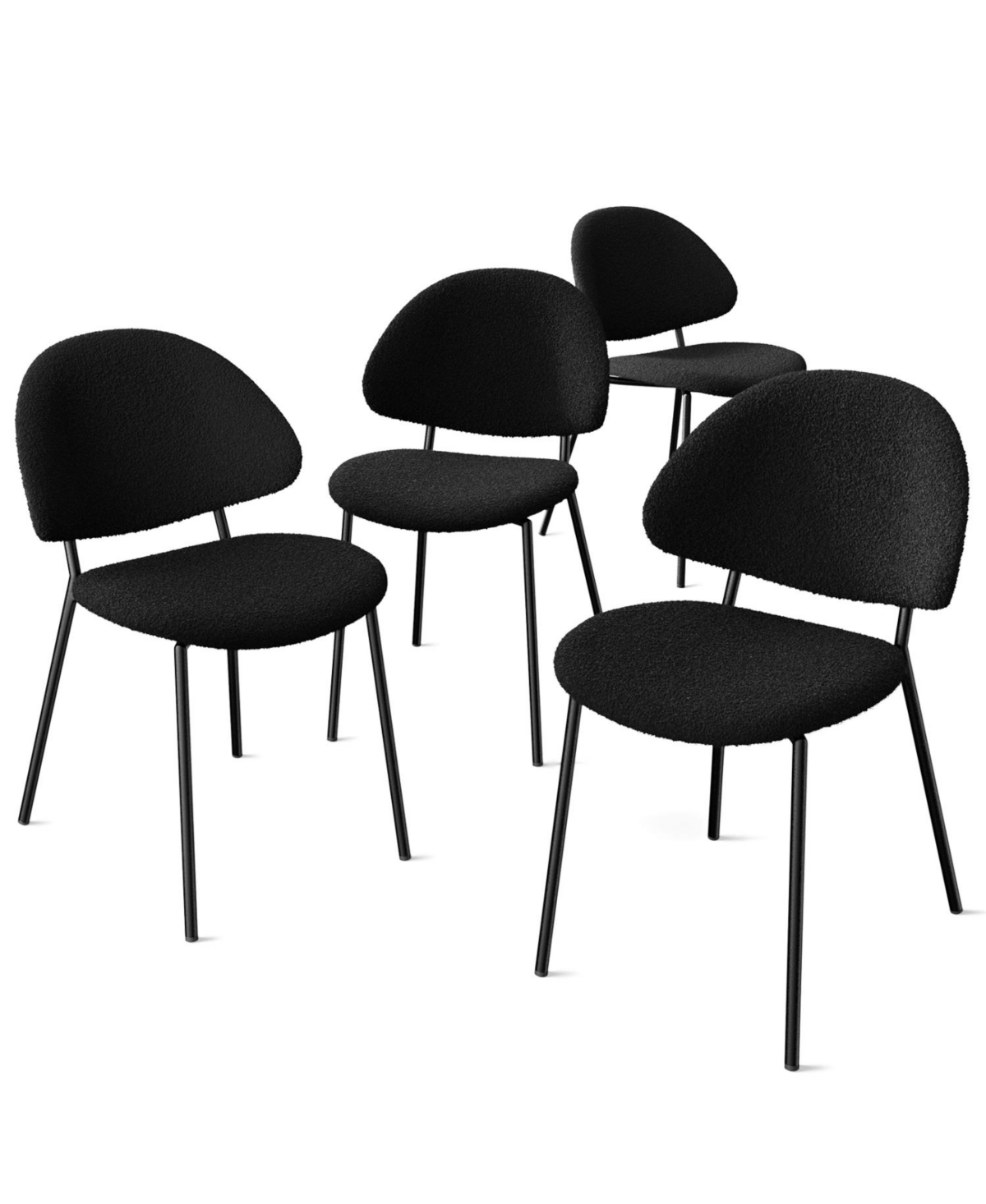 Click here for Streamdale Furniture Boucle Dining Chairs - Set of... prices