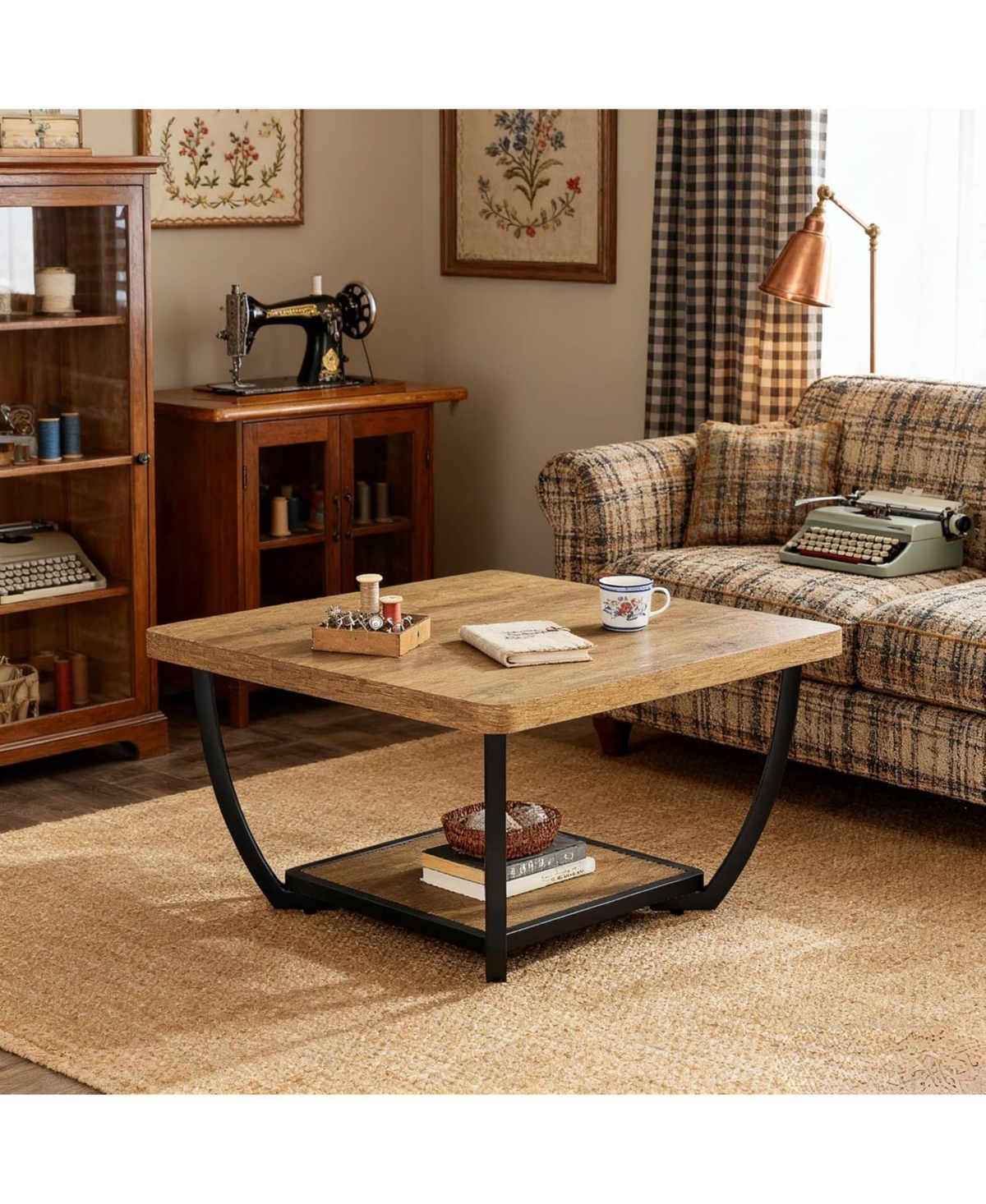 Click here for Tribesigns Coffee Table with Storage Shelves  with... prices