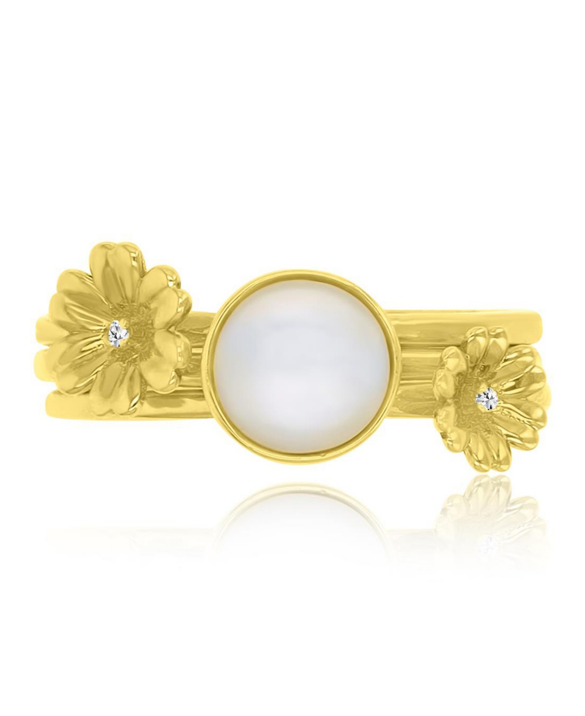 Click here for Macys Diamond (0.01 ct. t.w.) & Imitation Pearl St... prices