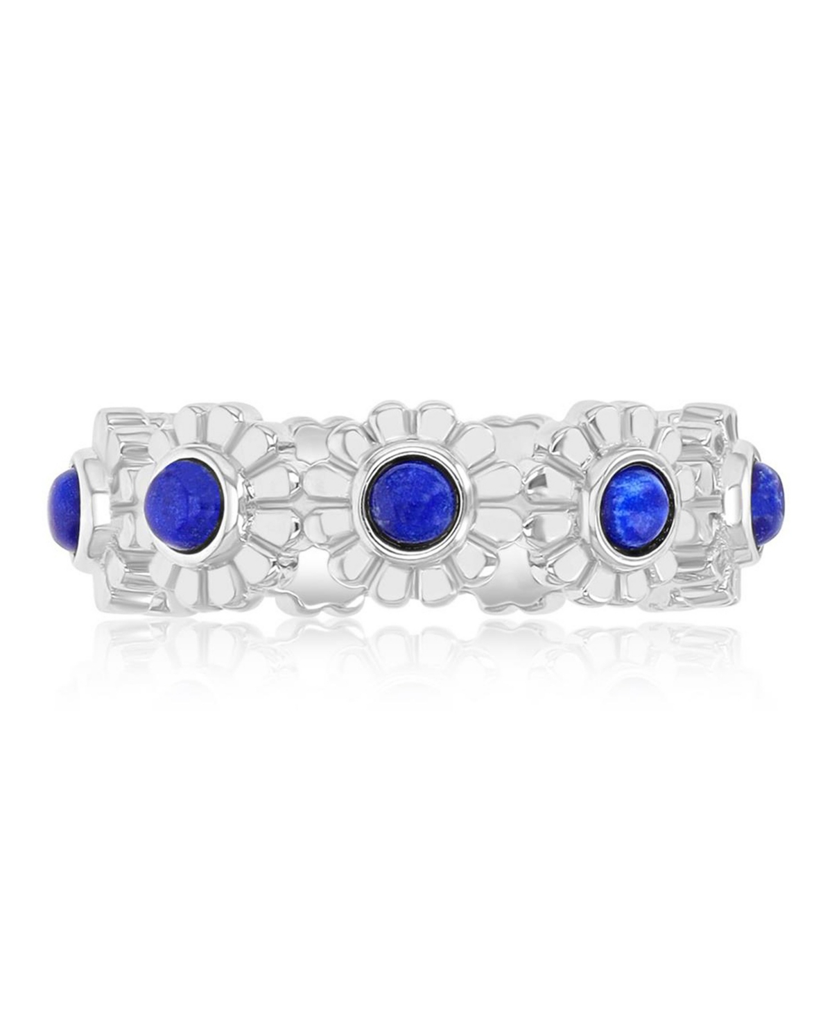 Click here for Macys Lapis (1.35 ct. t.w.) Flower Band Ring in Rh... prices