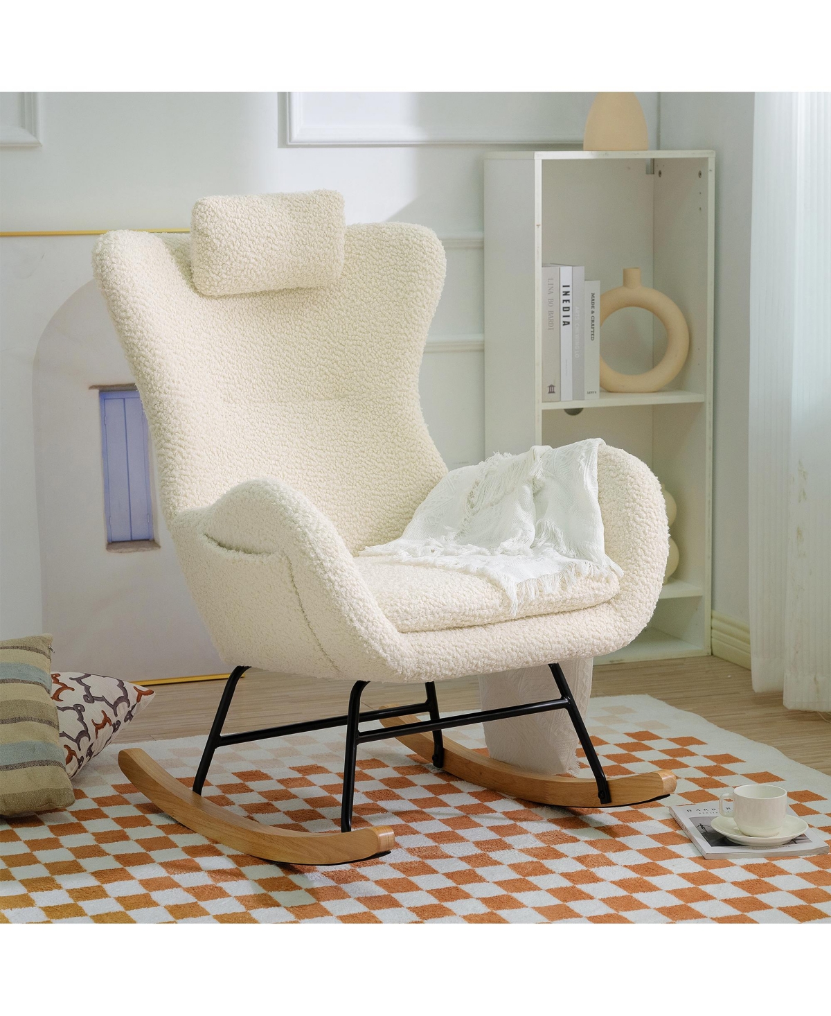 Click here for Flynama Teddy Upholstered Nursery Rocking Chair wi... prices