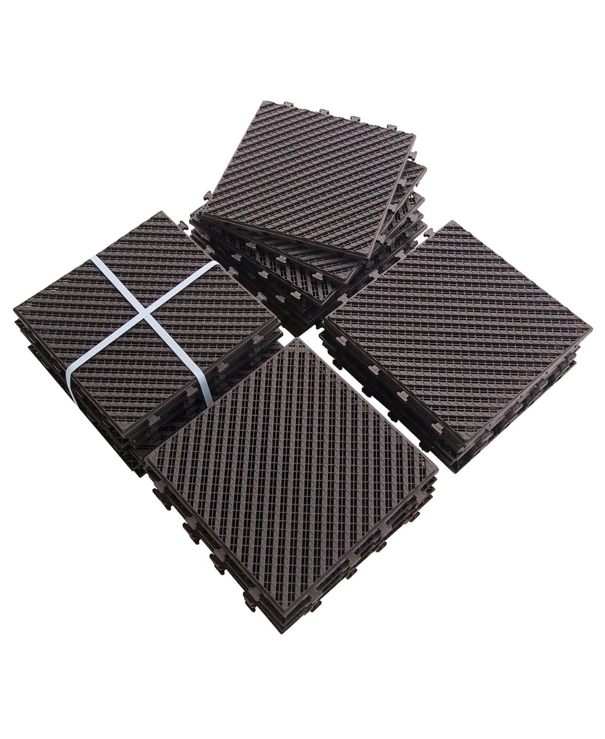 Click here for Flynama Dark Brown 12x12 Inch Composite Interlocki... prices