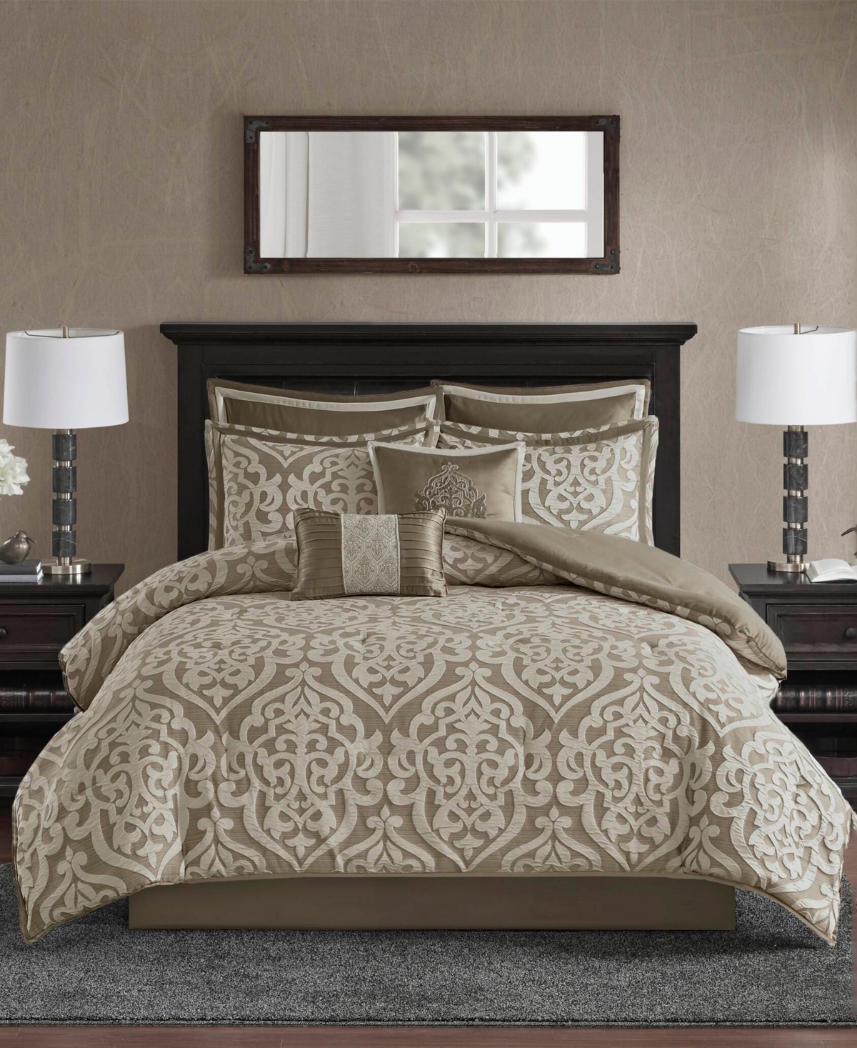 Click here for Madison Park Odette Jacquard 8-Pc. Comforter Set... prices