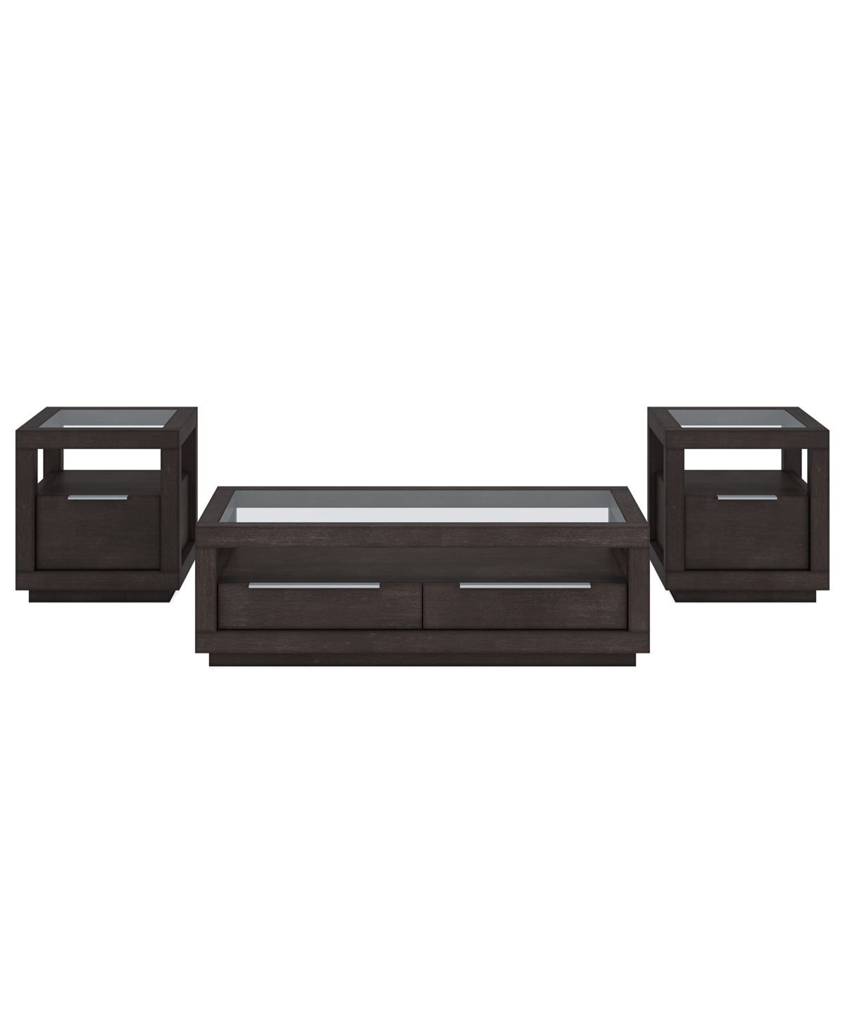 Click here for Tivie 3-Pc. Wood Modern Coffee and End Table Set -... prices