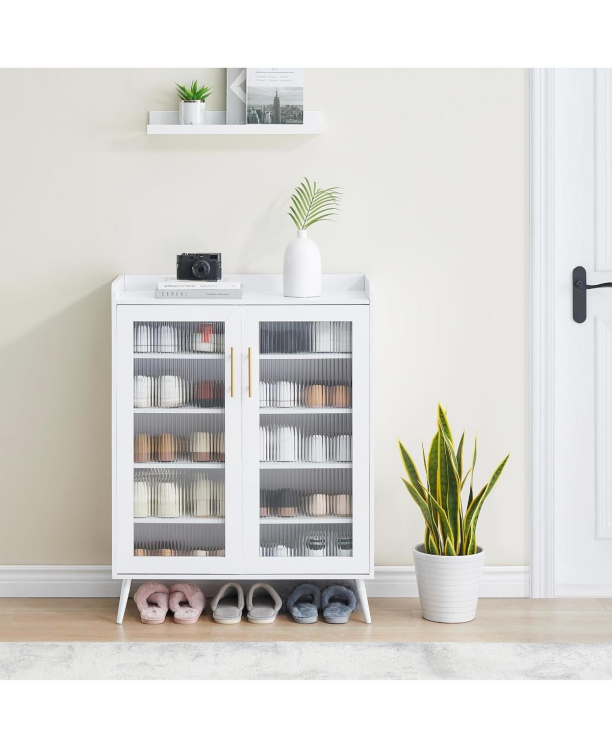 Click here for Gaomon Shoe Cabinet with Glass Doors  5 Tier Frees... prices