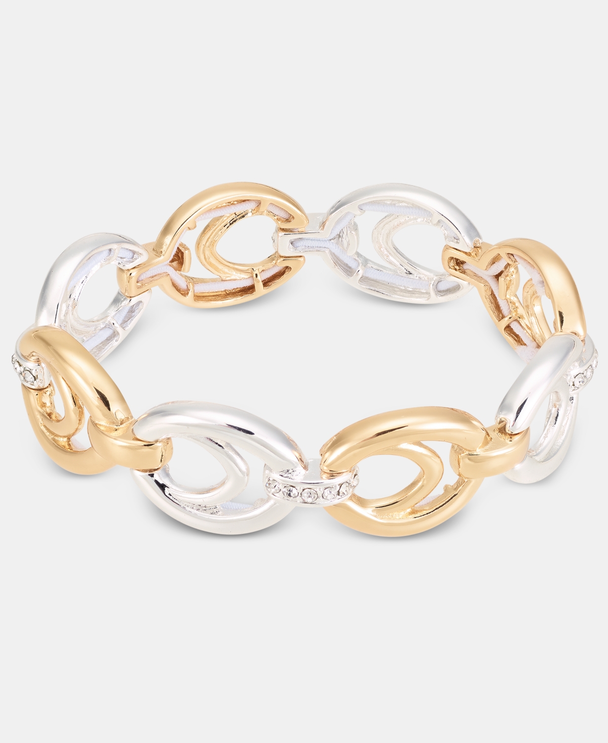 Click here for Anne Klein Linked Stretch Bracelet - T-tone prices