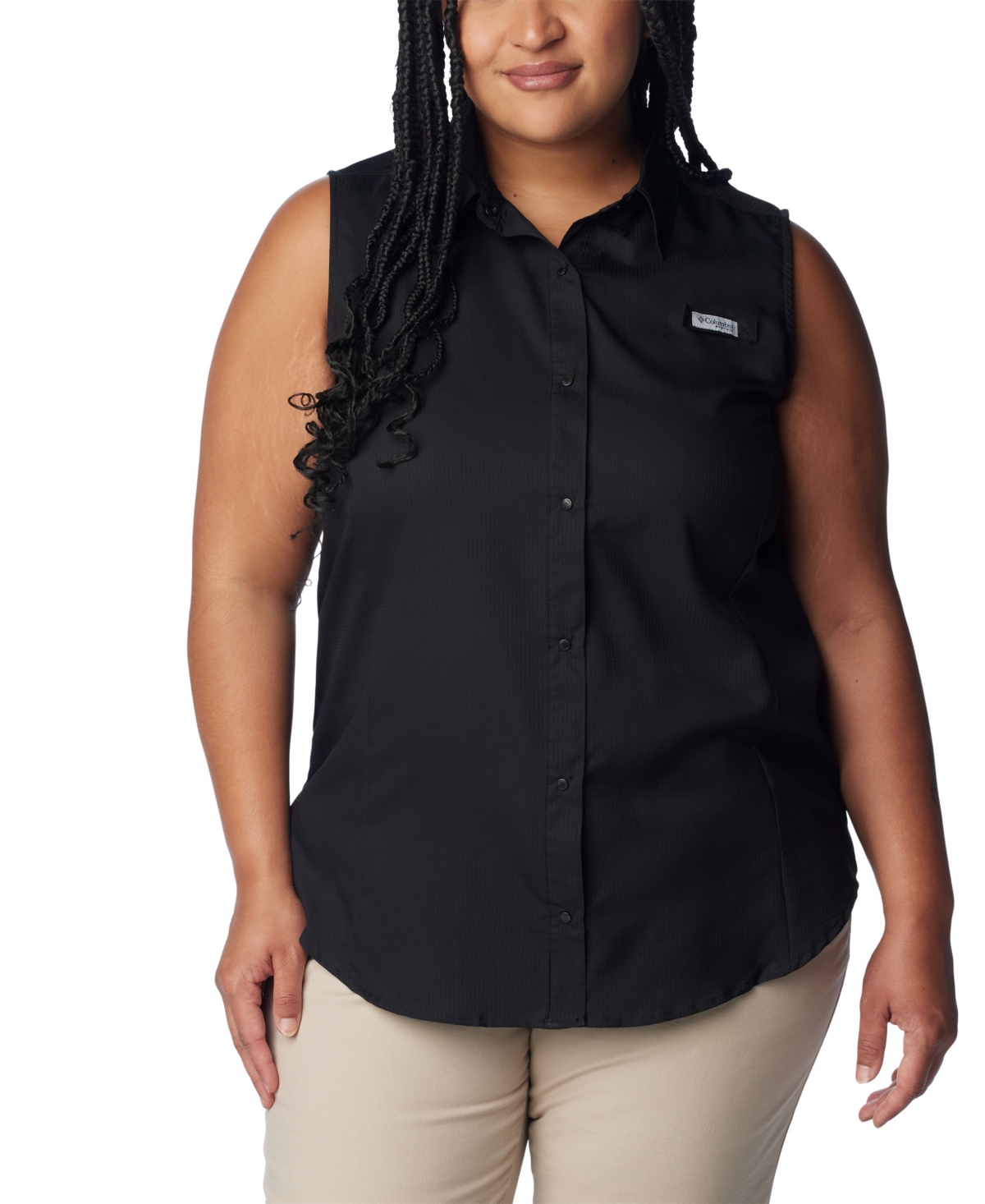 Click here for Columbia Plus Size Pfg Tamiami Button-Front Sleeve... prices