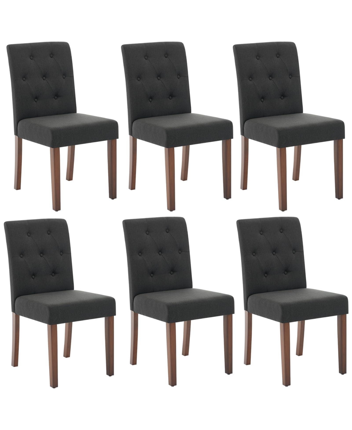 Click here for gaomon Set of 6 Button Tufted Parsons Dining Chair... prices