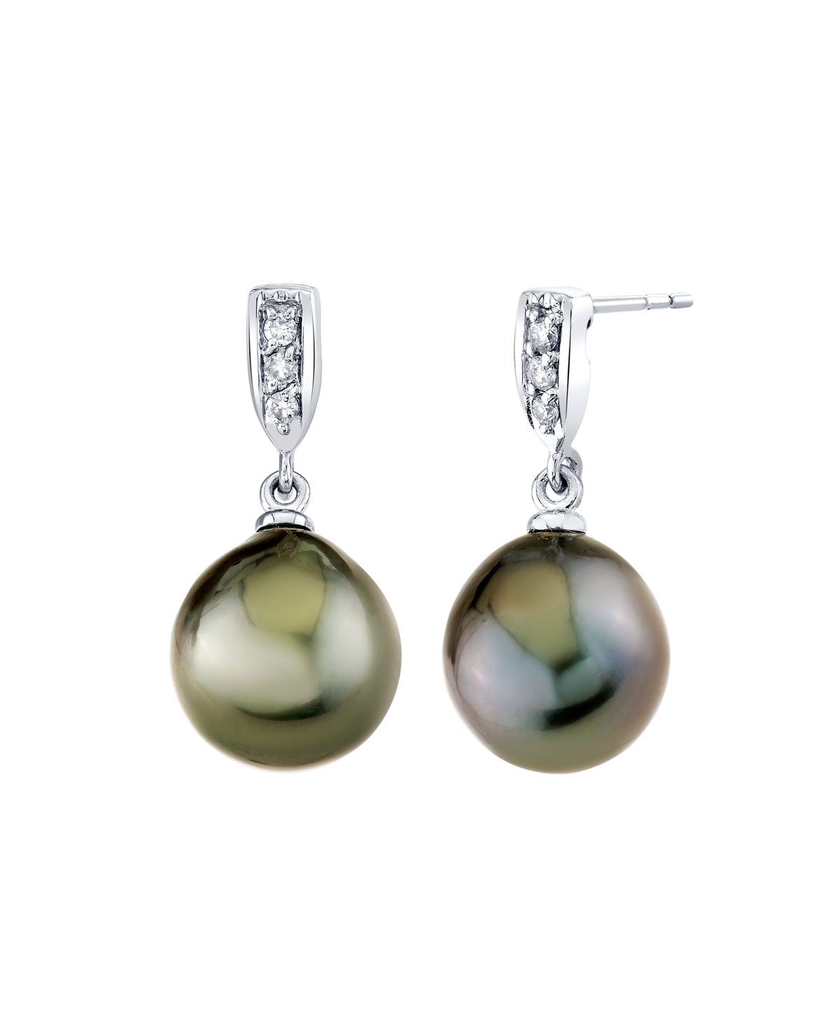 Click here for Macys Cultured Tahitian Pearl (9mm) & Diamond Acce... prices