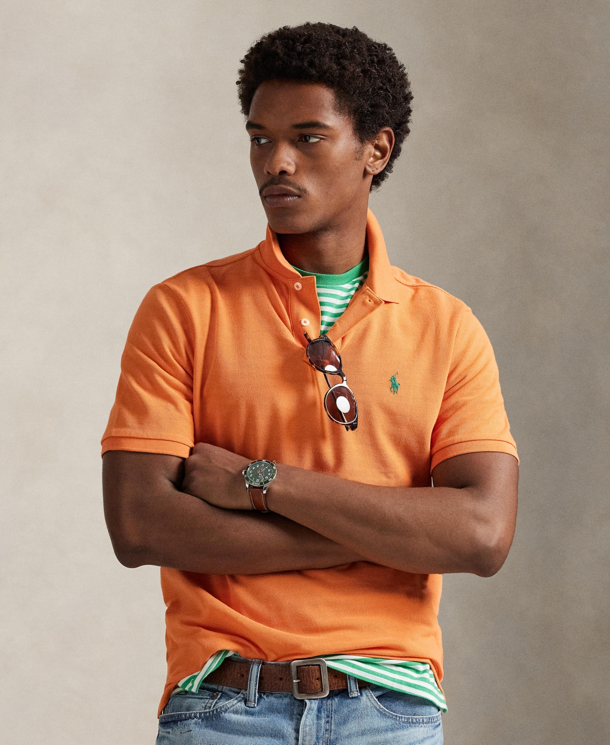 Click here for Polo Ralph Lauren Mens Cotton Custom Slim Fit Mesh... prices