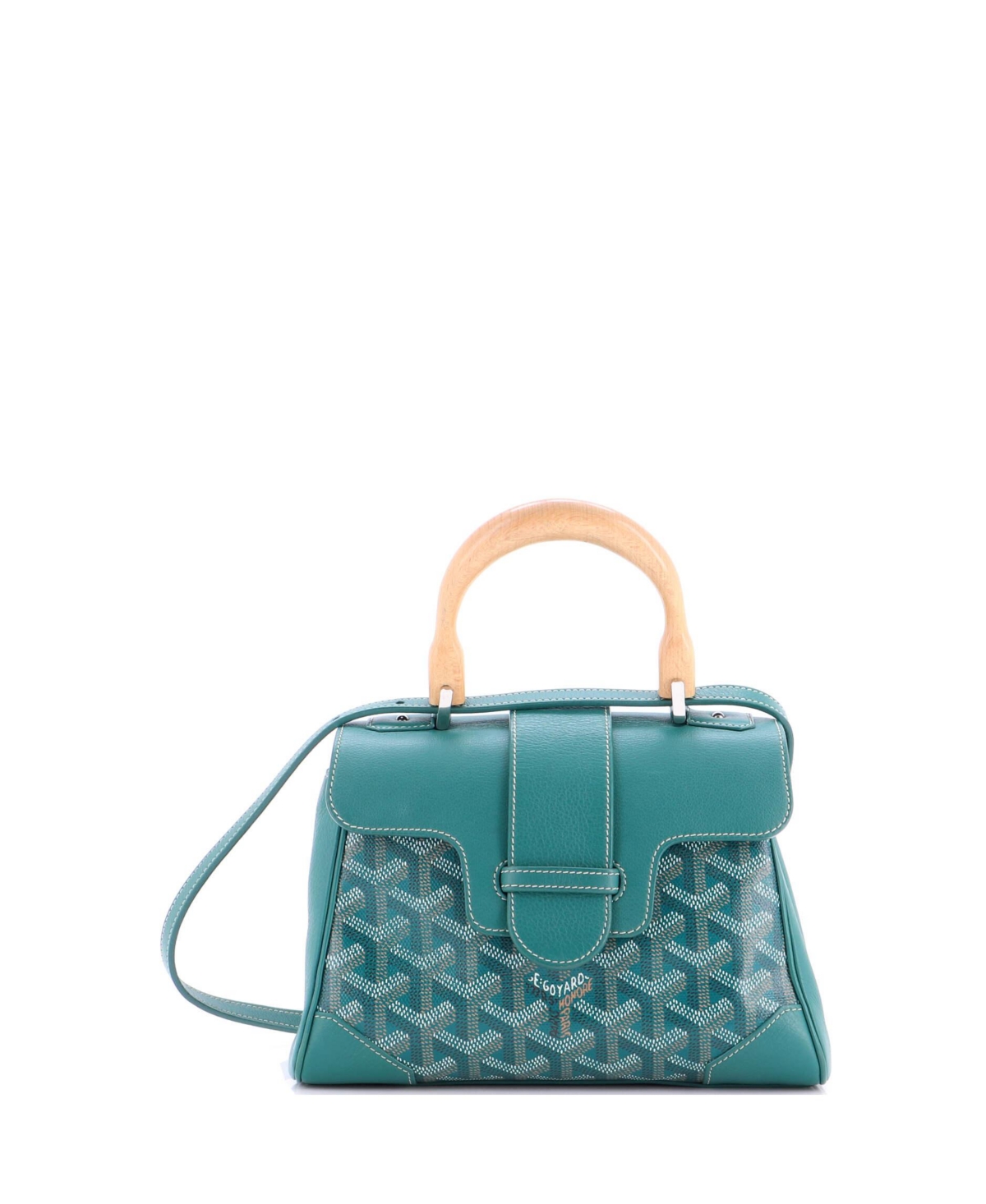 Click here for Pre-Owned Goyard Mini Saigon Top Handle Bag Coated... prices