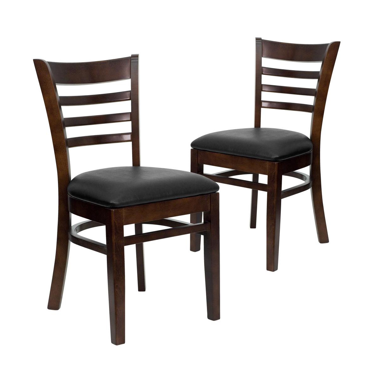 Click here for Emma+Oliver 2 Pack Ladder Back Wooden Restaurant C... prices