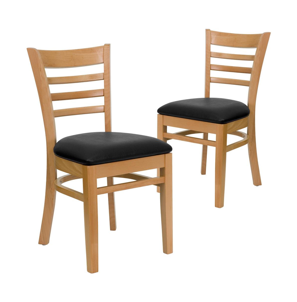 Click here for Emma+Oliver 2 Pack Ladder Back Wooden Restaurant C... prices