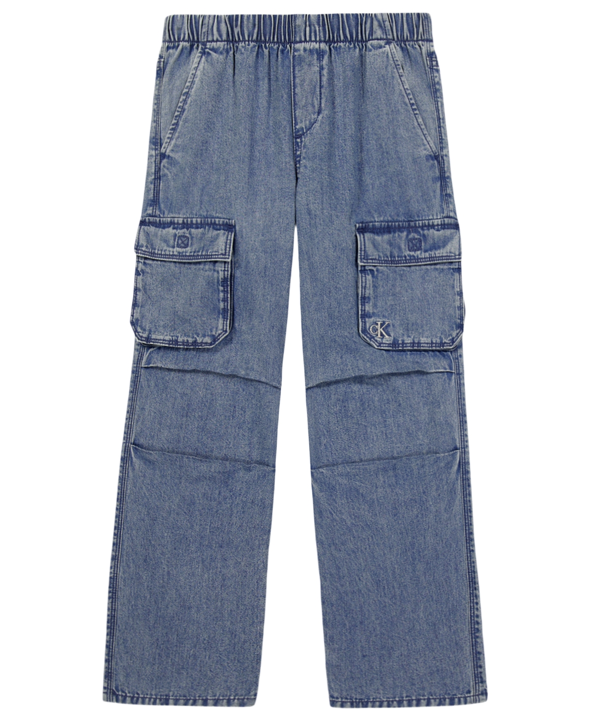 Click here for Calvin Klein Girls 7-16 Denim Pull-On Cargo Pants... prices