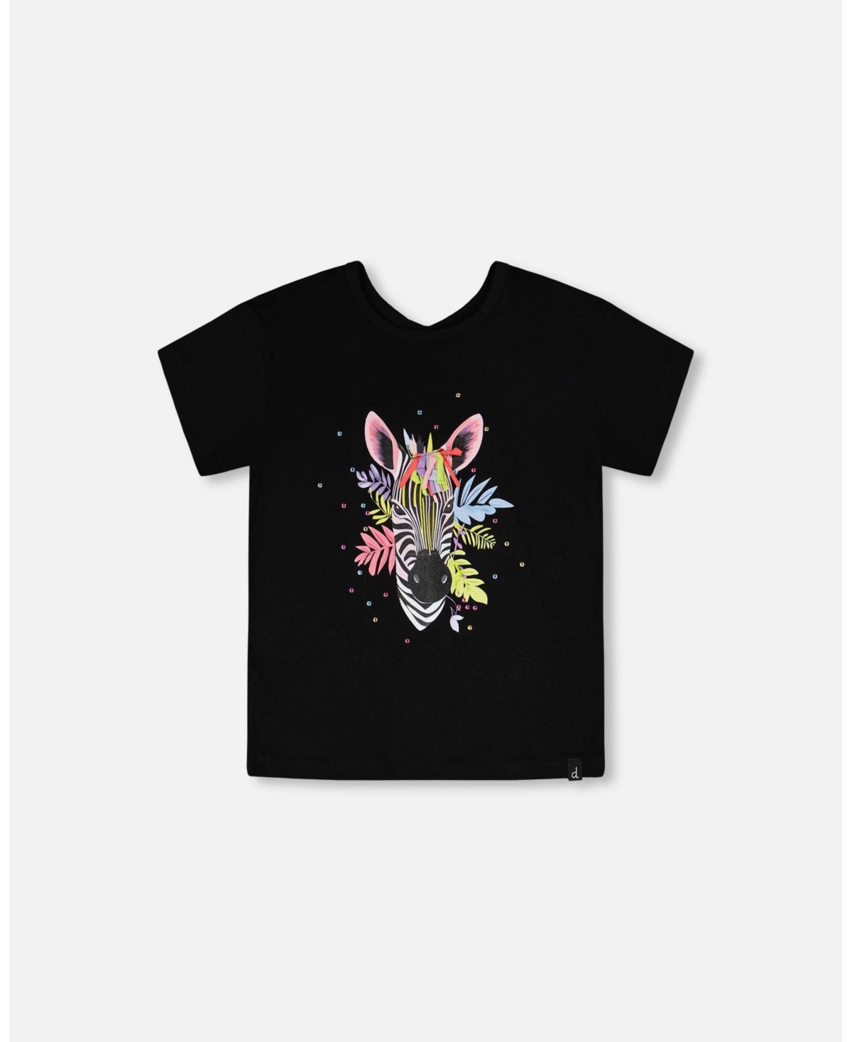 Click here for Deux par Deux Big Girls Cotton Jersey T-Shirt Blac... prices