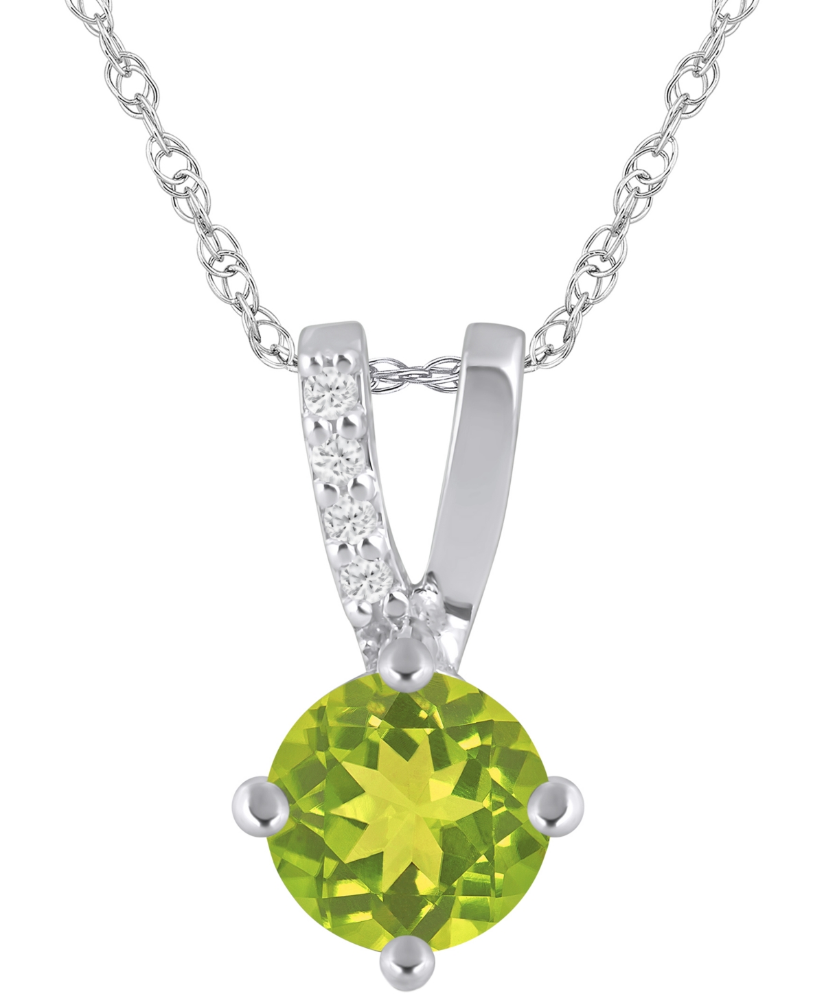 Click here for Macys Peridot (7/8 ct. t.w.) & Diamond Accent Neck... prices