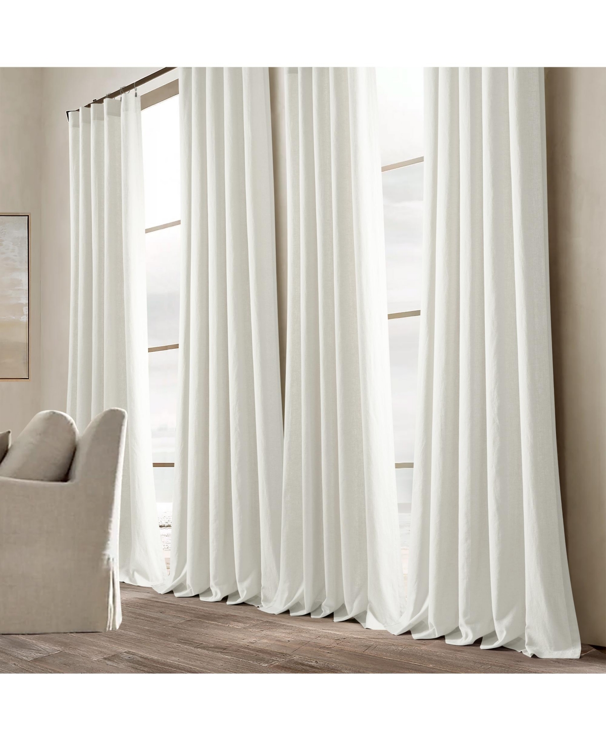 Click here for Lush Decor Belgian Flax Linen Blend Window Curtain... prices