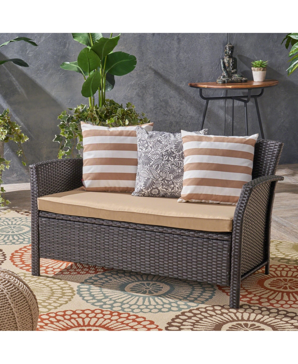 Click here for Flynama Outdoor Cushioned Wicker St Lucia Loveseat... prices