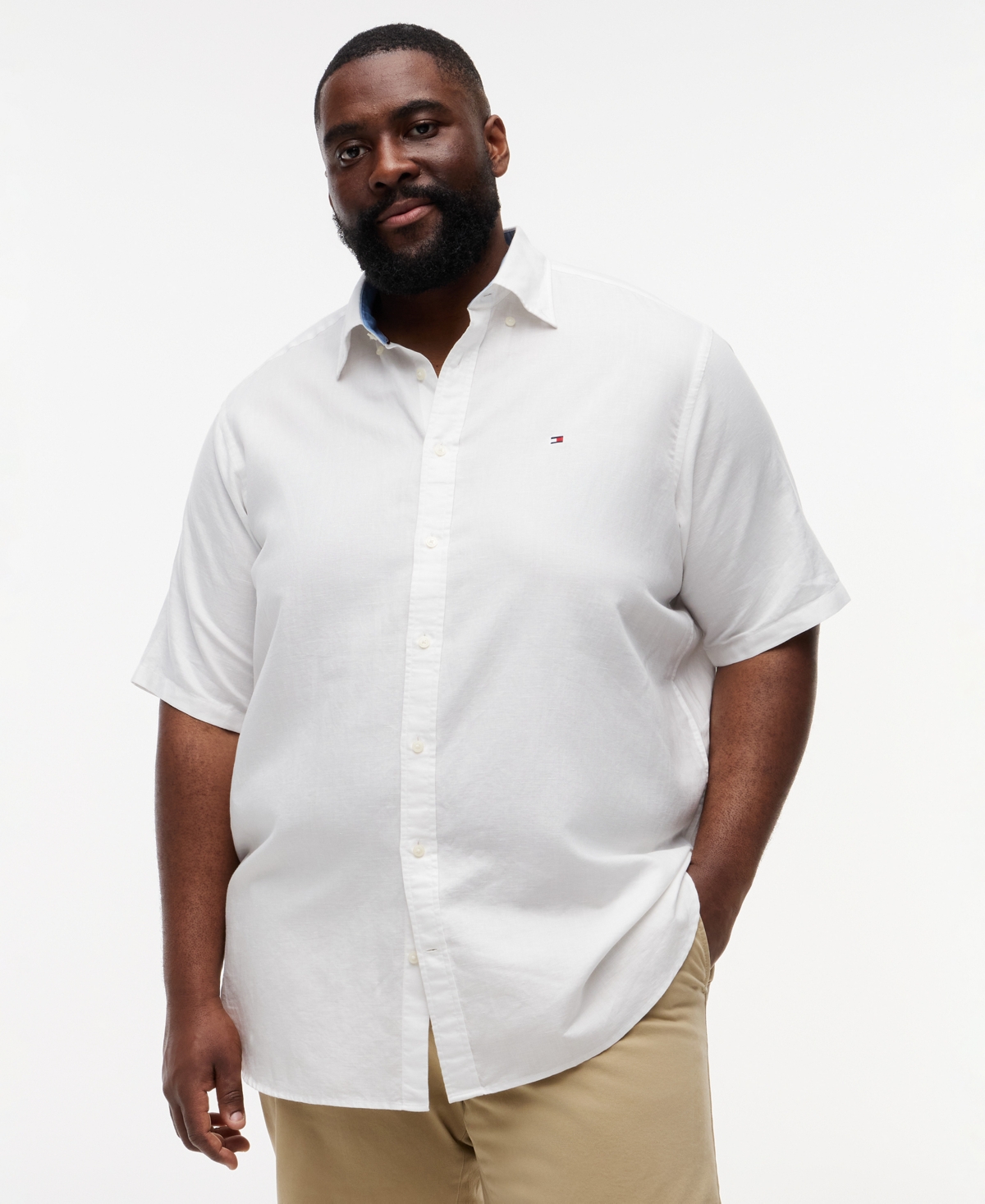 Click here for Tommy Hilfiger Mens Big & Tall Button-Front Short-... prices