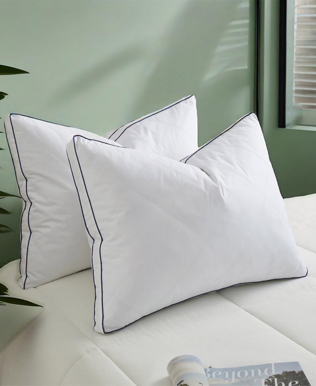 Click here for Unikome Quilted Goose Down Feather 2-Pack Pillows... prices