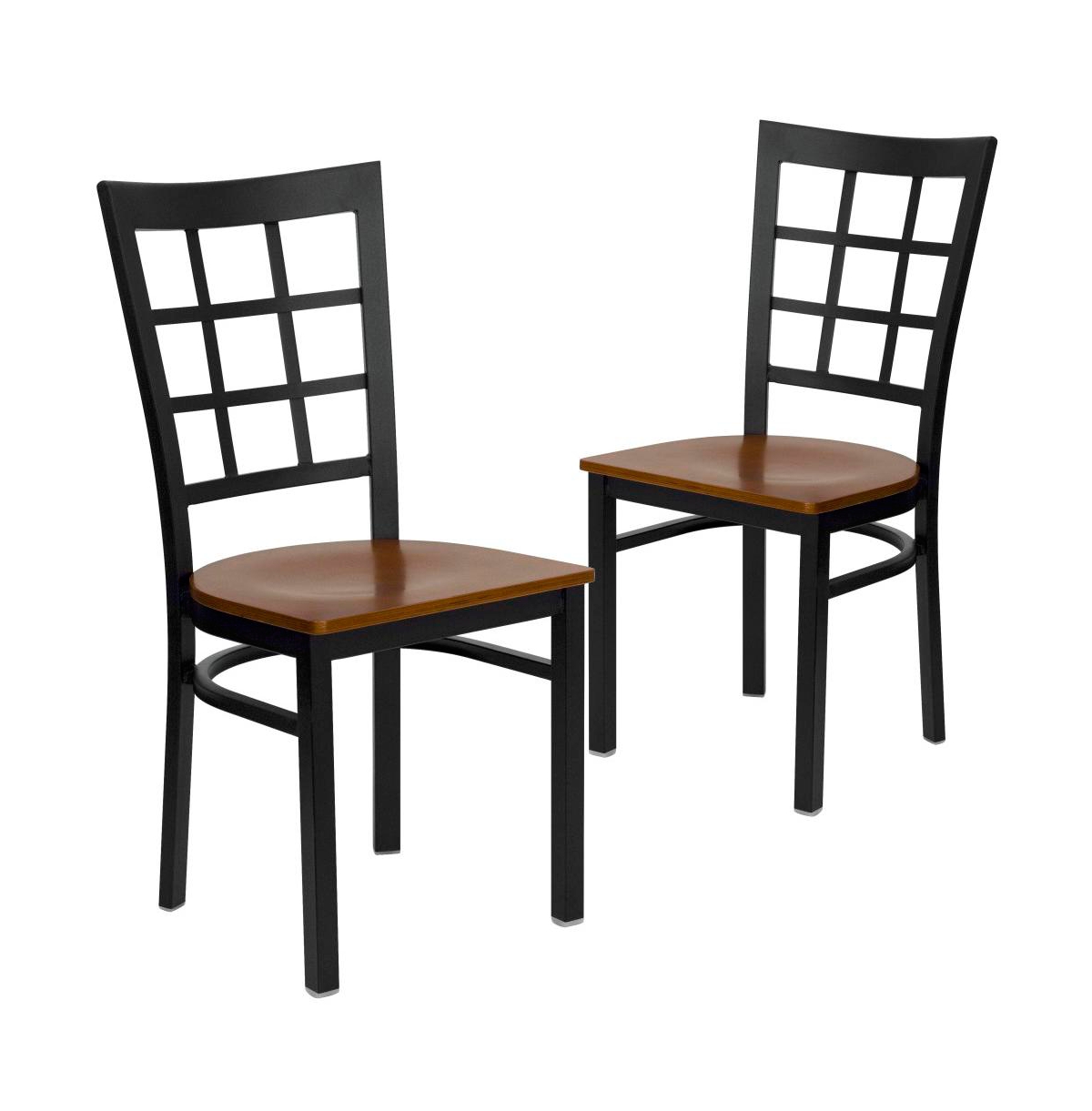Click here for Emma+Oliver 2 Pack Window Back Metal Restaurant Ch... prices