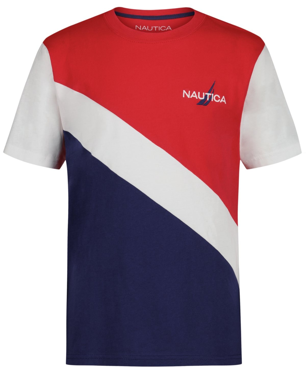 Click here for Nautica Boys 8-20 Diagonal Block Crewneck T-Shirt... prices