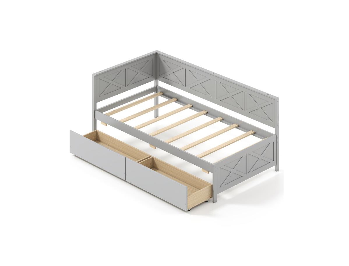 Click here for Slickblue Modern Twin Daybed with Two Drawers and... prices