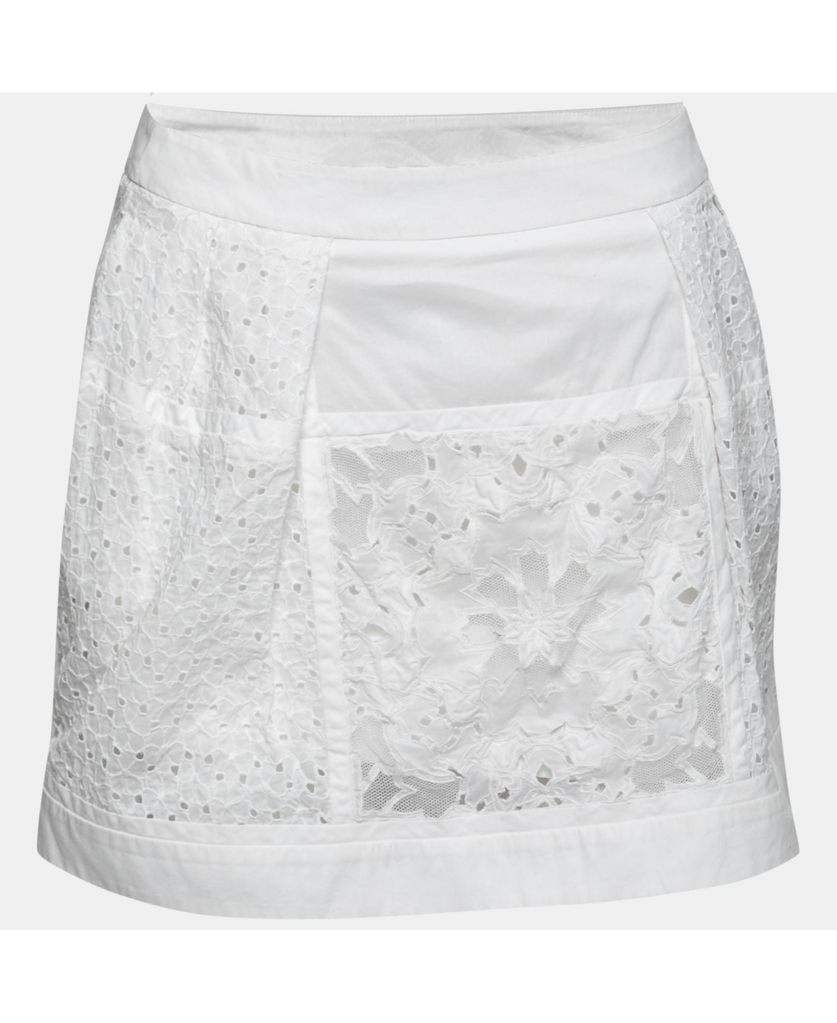 Click here for Pre-Owned Roberto Cavalli Womens White Broderie An... prices