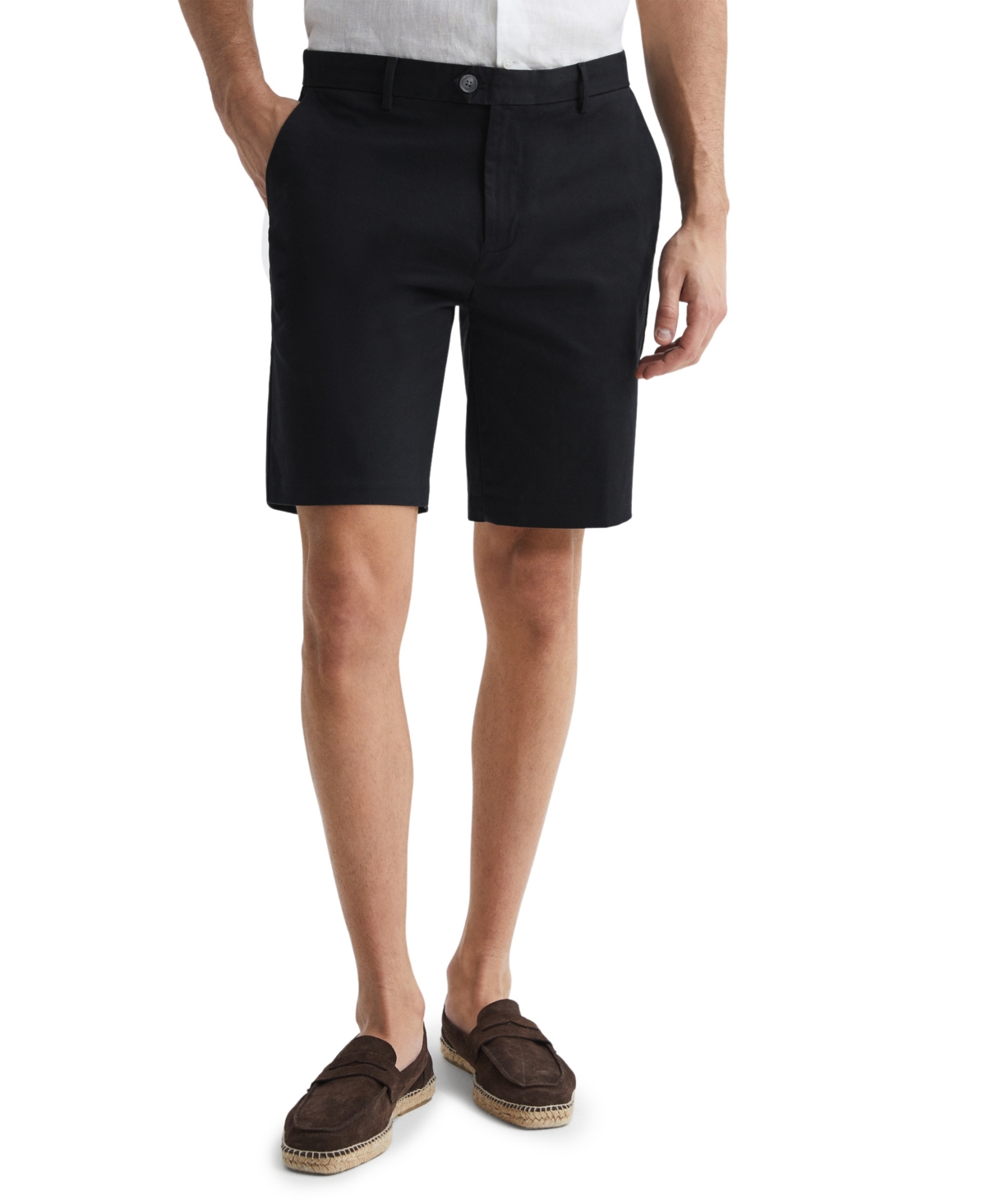 Click here for Reiss Mens Modern Fit Cotton Blend Chino Shorts -... prices