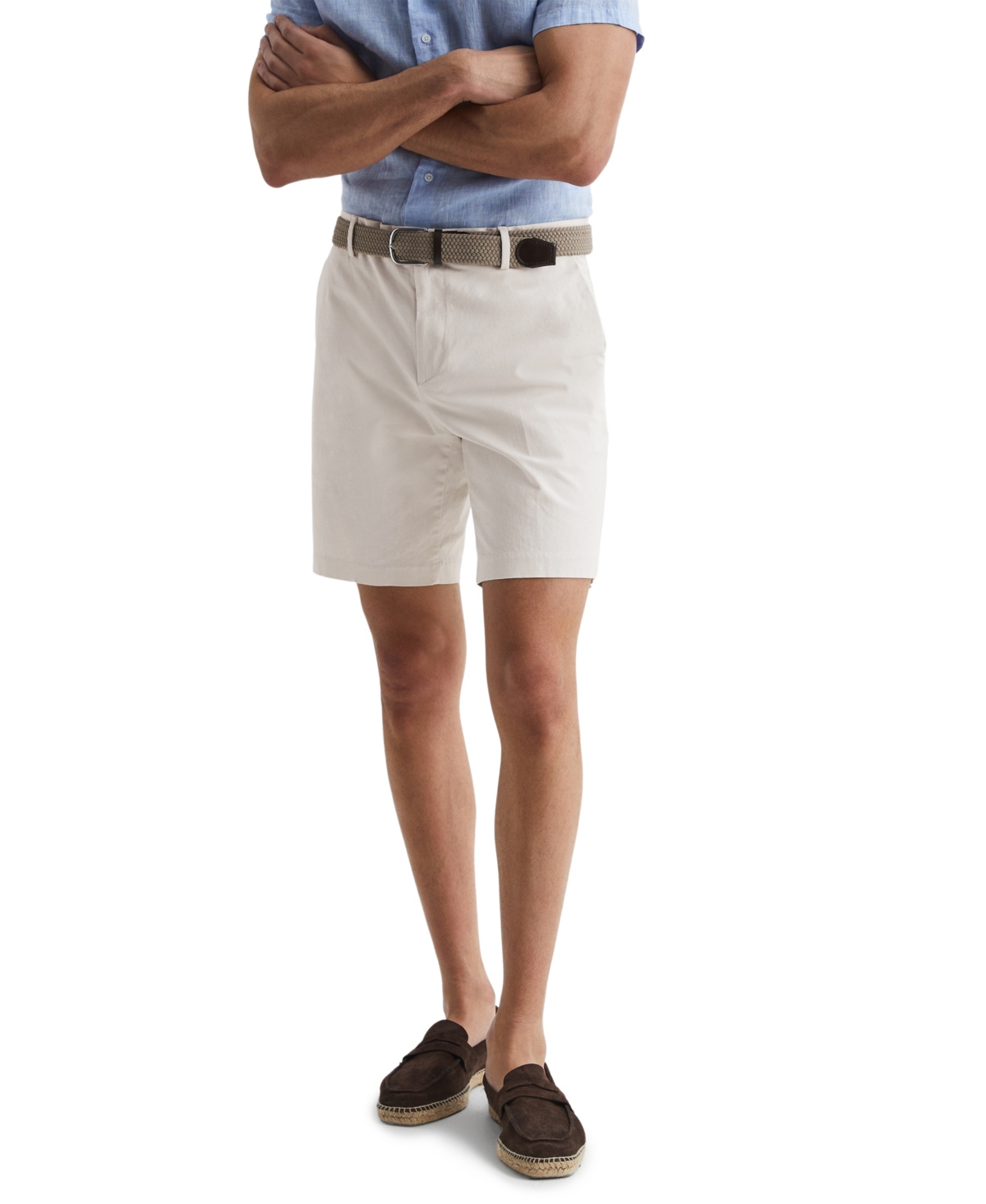 Click here for Reiss Mens Modern Fit Cotton Blend Chino Shorts -... prices