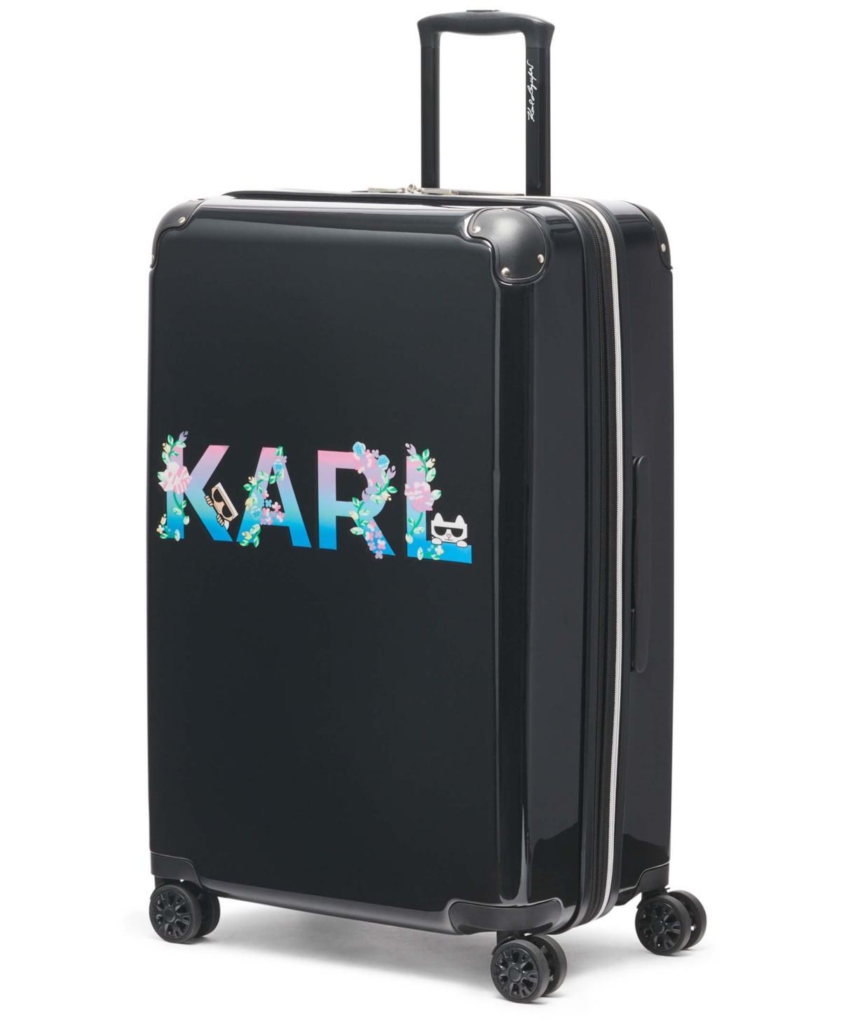 Click here for Karl Lagerfeld Paris Flowers Large Upright Suitcas... prices